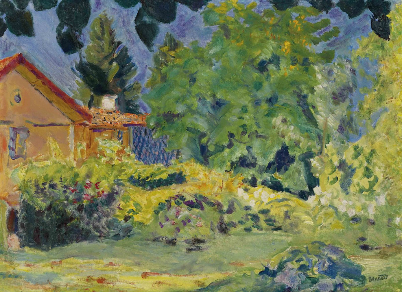 Pierre Bonnard (1867-1947) , Maison rose au treillage, Le Grande-Lemps ...