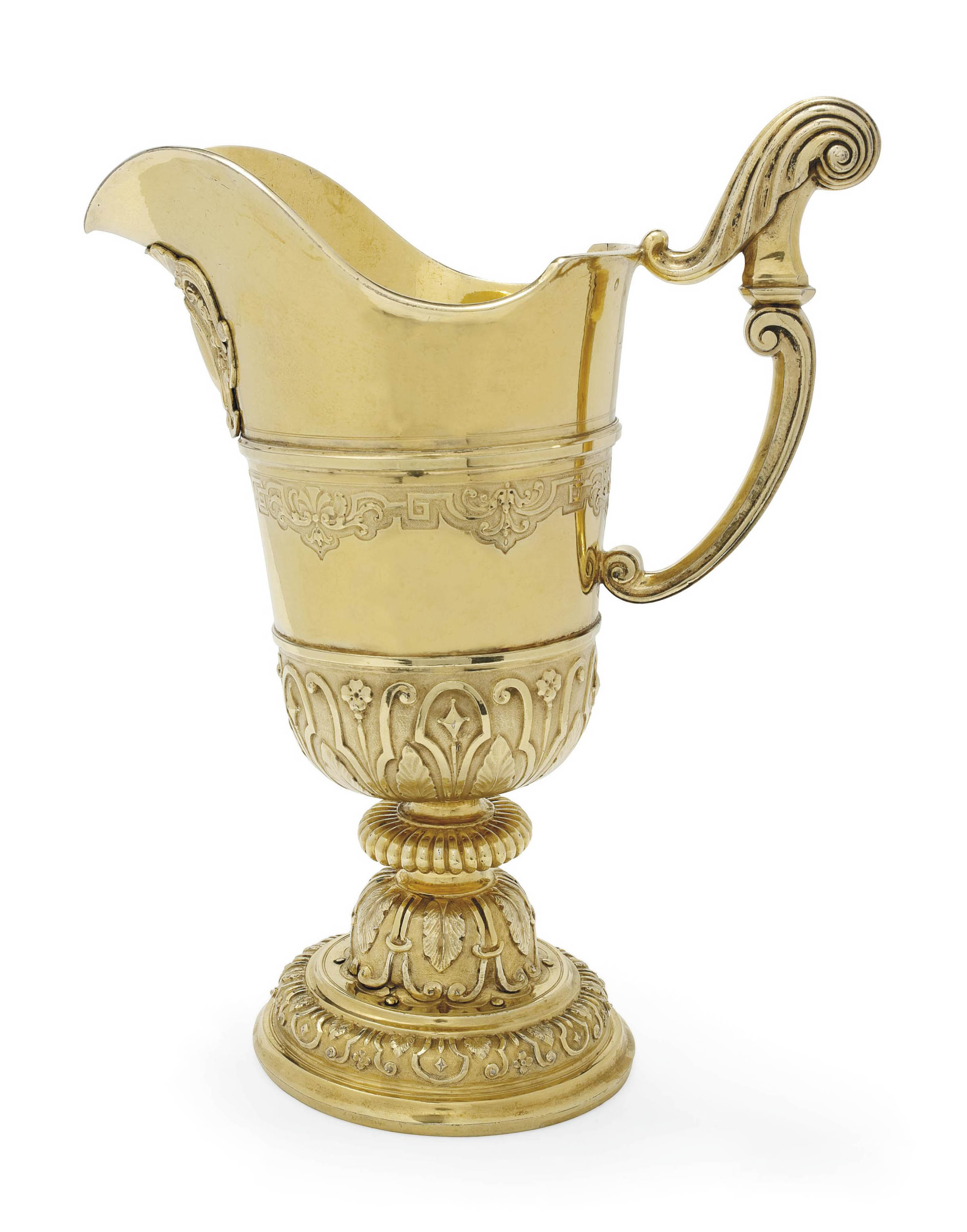 A GERMAN SILVER-GILT EWER