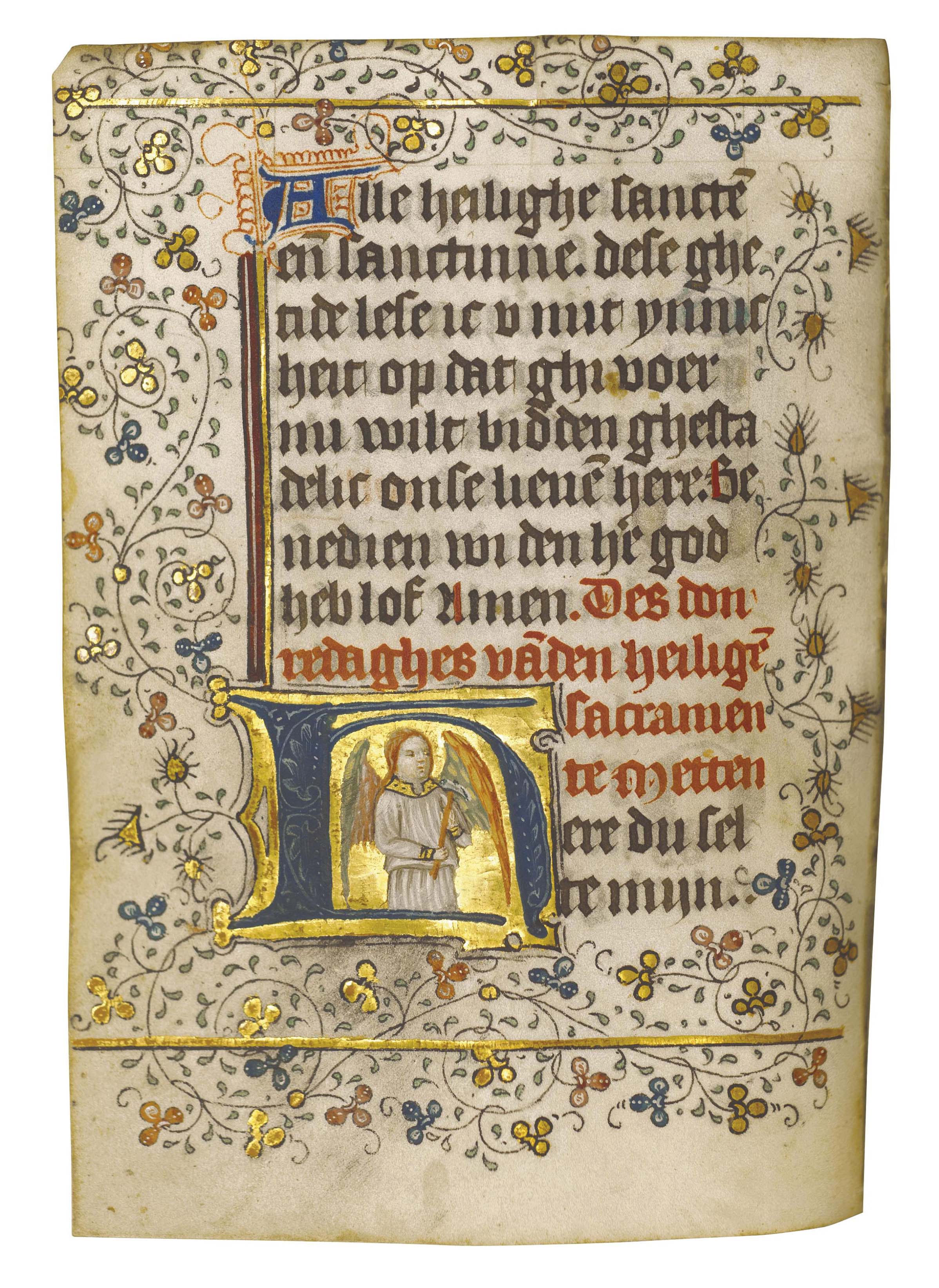 BOOK OF HOURS, in Dutch, ILLUMINATED MANUSCRIPT ON VELLUM | Christie's