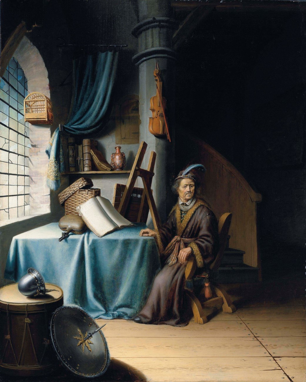 Circle of Gerrit Dou (Leiden 1613-1675) , A scholar in his study ...