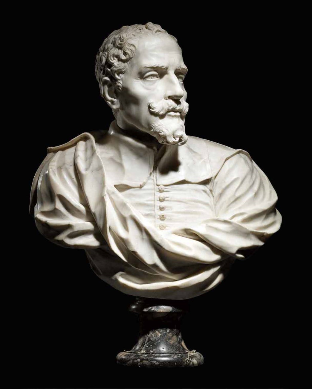 A CARVED MARBLE BUST OF A MAN , PROBABLY FLEMISH, MID 17TH CENTURY ...