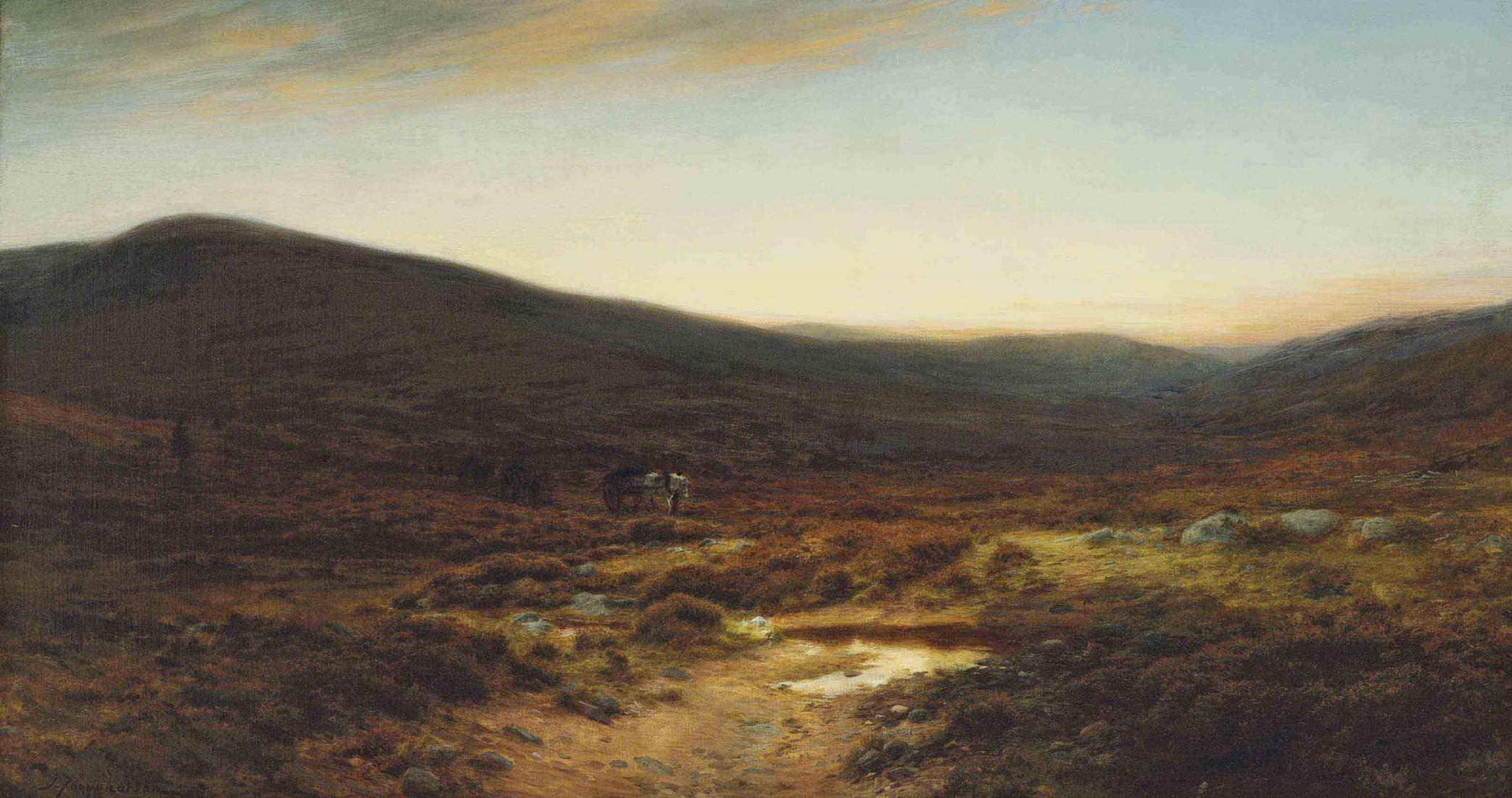 Joseph Farquharson R.A., R.S.A, (1846-1935) , Across the moore, Birse ...