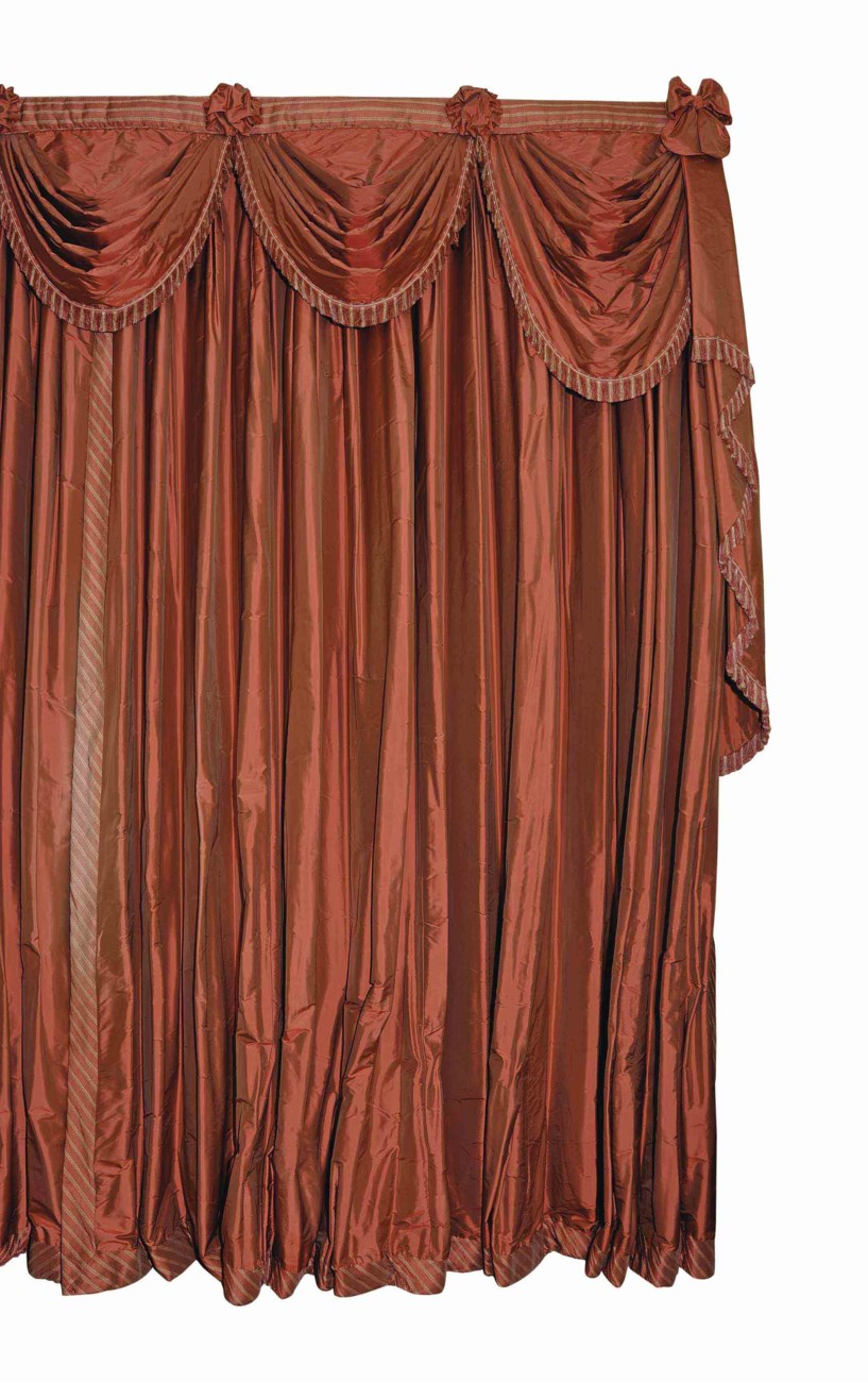 TWO PAIRS OF DUSKY-PINK SILK CURTAINS , 20TH CENTURY | Christie's