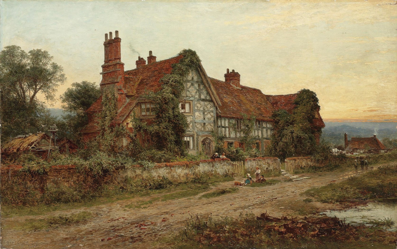 Benjamin Williams Leader, R.A. (1831-1923) , A relic of the past ...