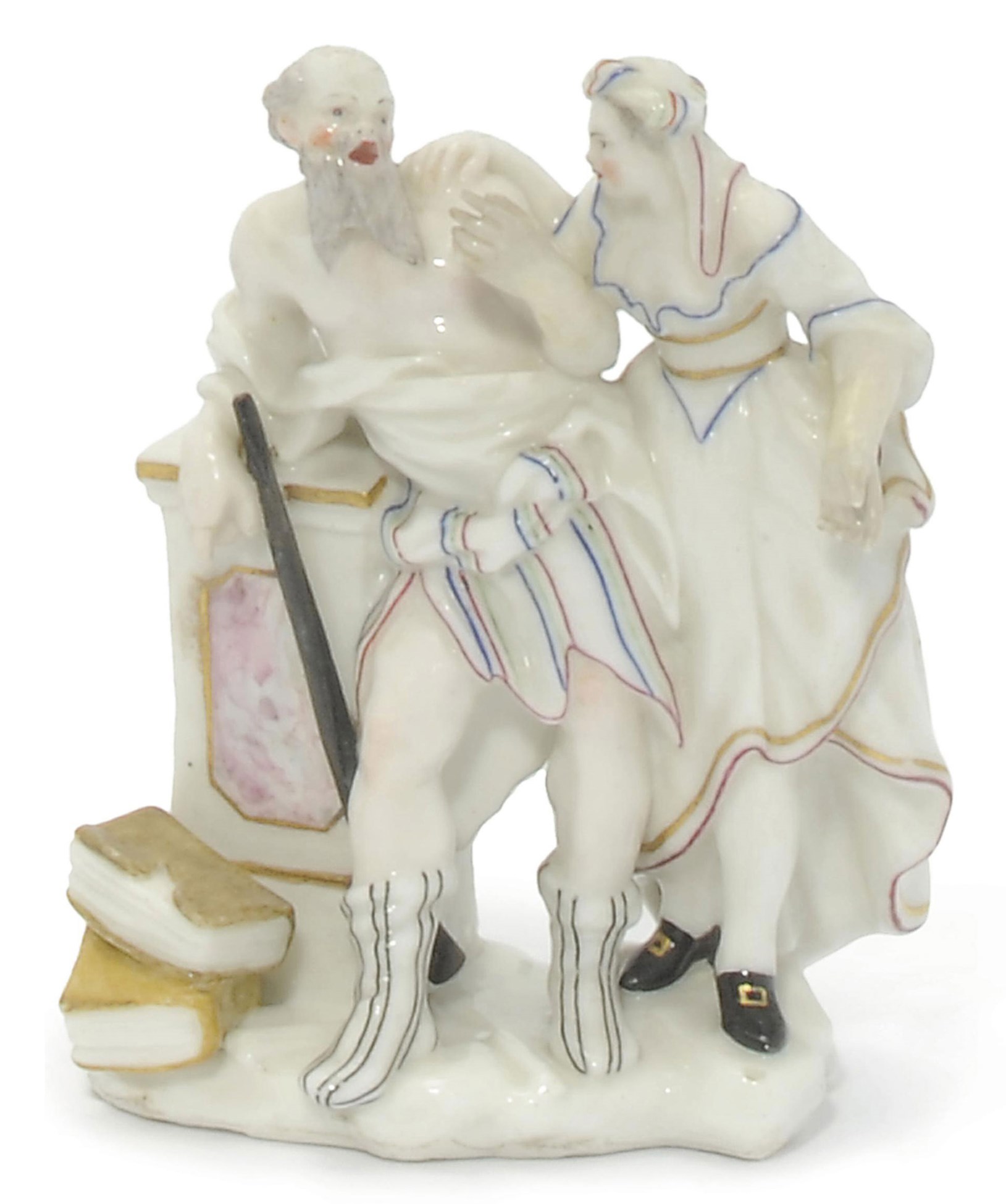 A CAPODIMONTE (CARLO III) GROUP OF SOCRATES AND XANTHIPPE , CIRCA 1750 ...