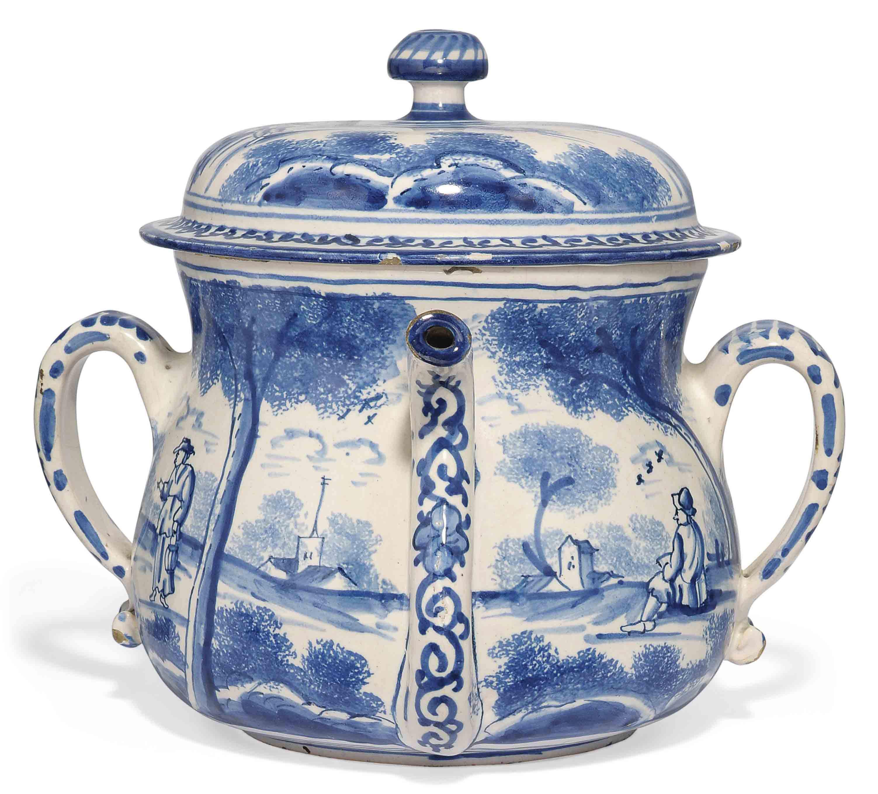 AN ENGLISH SLIPWARE HONEY-POT , CIRCA 1700, PROBABLY STAFFORDSHIRE ...