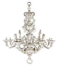 THE GIVENCHY ROYAL HANOVER CHANDELIERA GERMAN SILVER EIGHT-LIGHT ...