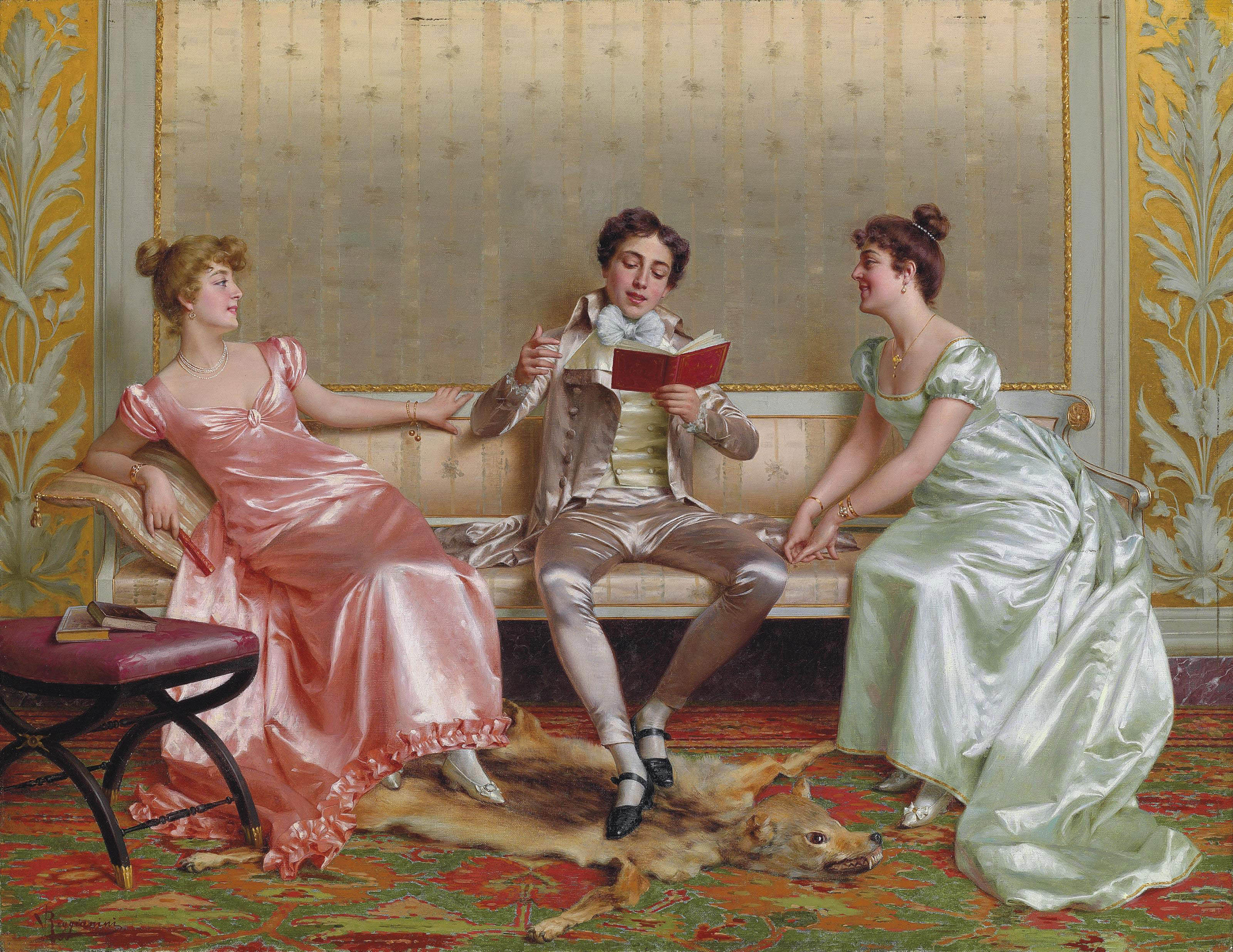 Vittorio Reggianini Italian 1858 1939 The Reading Christie S