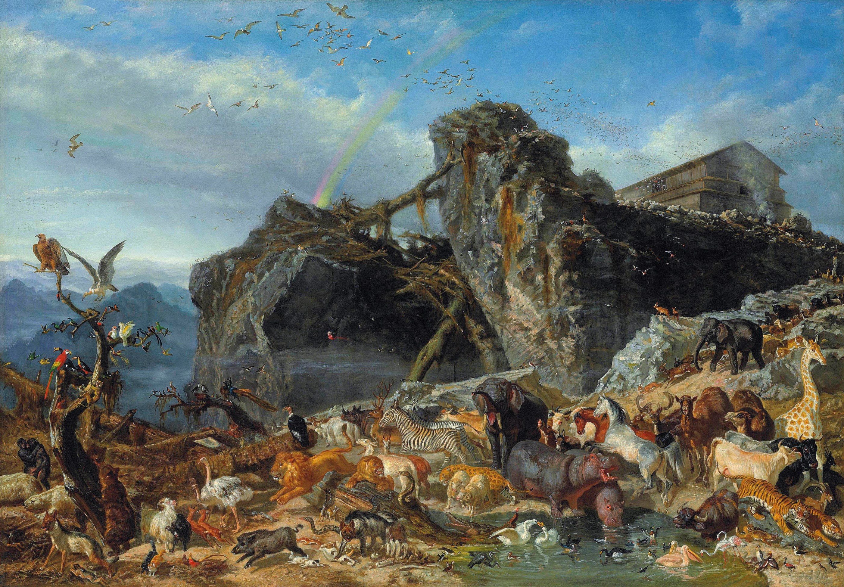 Filippo Palizzi (Italian, 1818-1899) , After the Flood: the exit of ...
