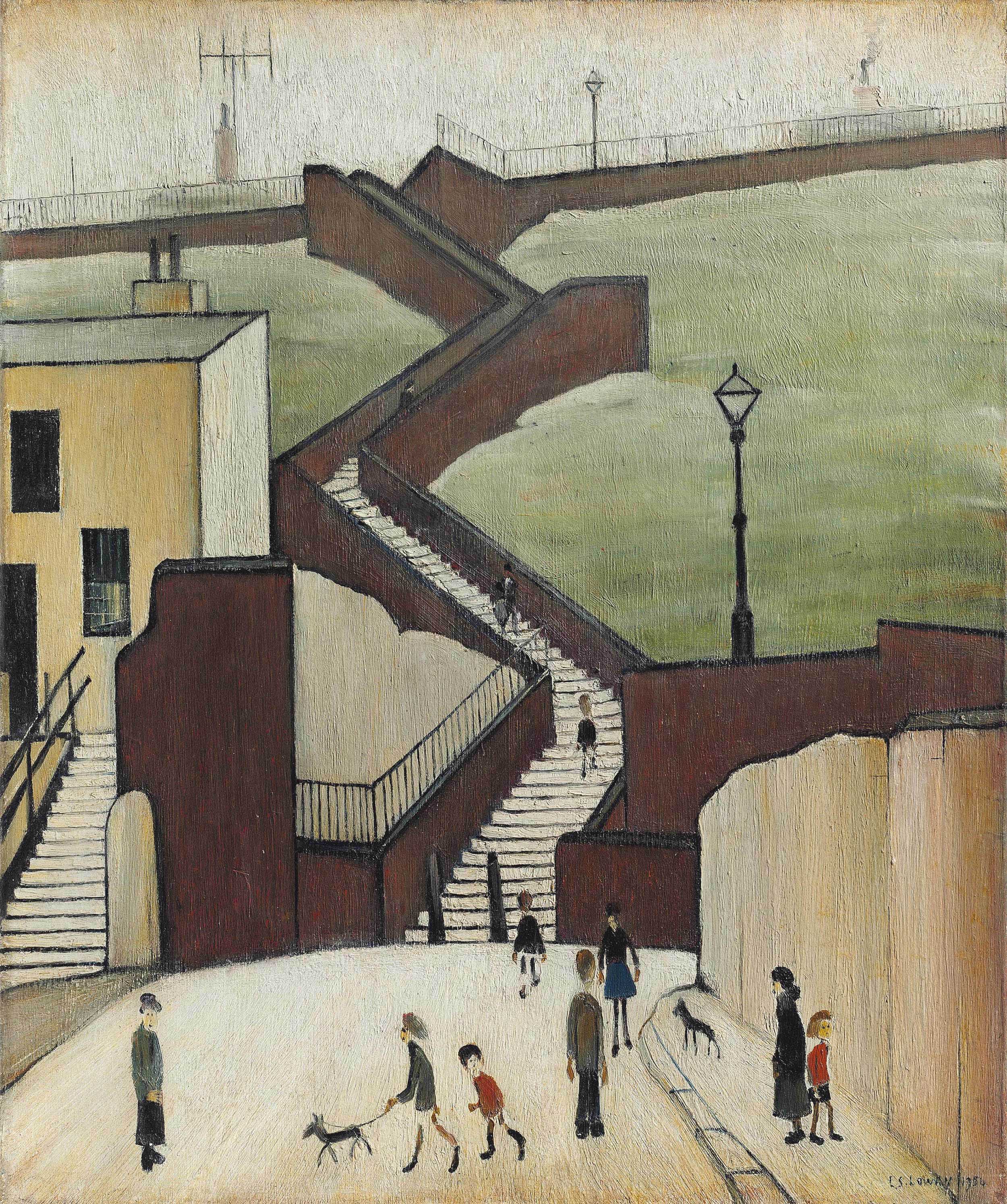Laurence Stephen Lowry, R.A. (1887-1976) , Town Steps, Maryport ...