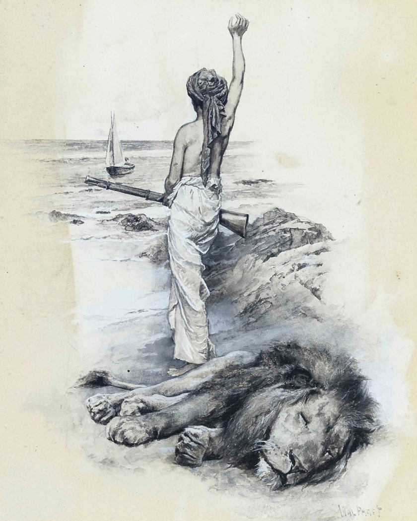 Walter Stanley Paget (1863-1935) , 'This was game indeed': Frontispiece ...