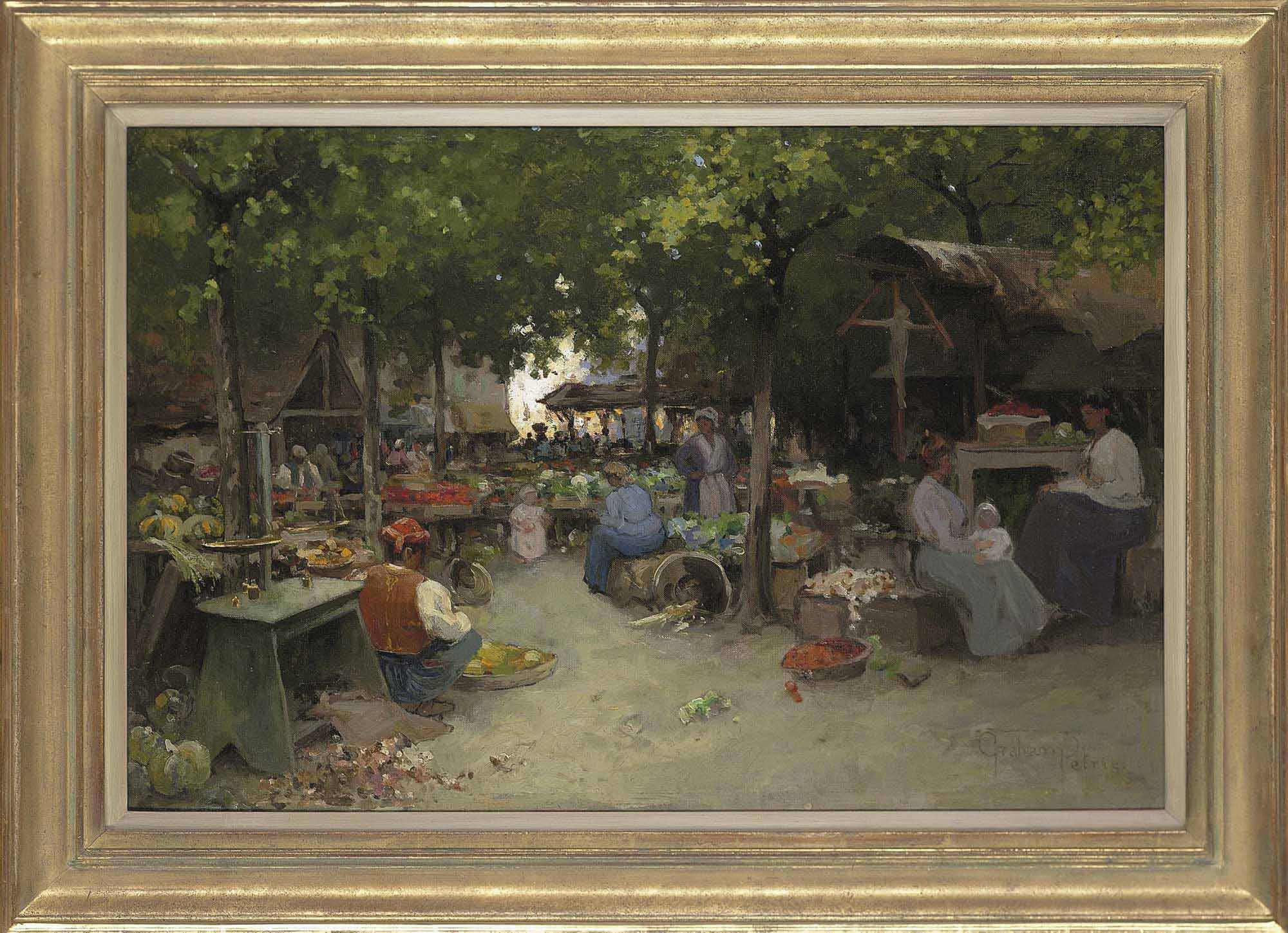 Graham Petrie, R.I., R.O.I. (1859-1940) , The market, Florence | Christie's
