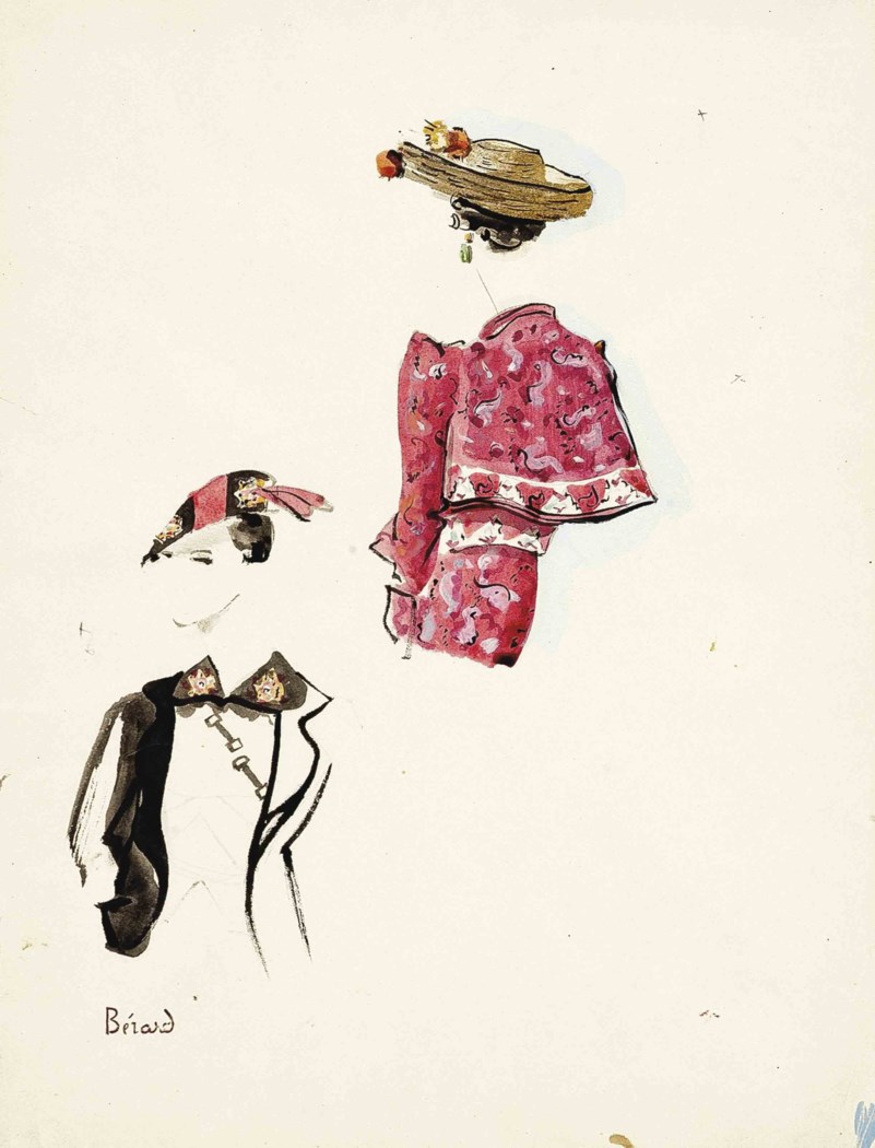 Christian Berard (French, 1902-1949) , A costume study (illustrated ...