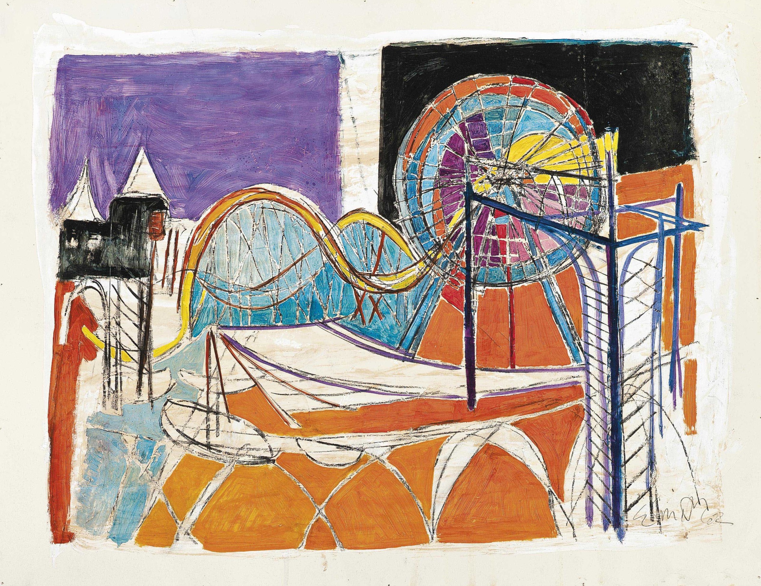 Ed Smith (1923-1988) , A collection of abstract sketches, including ...