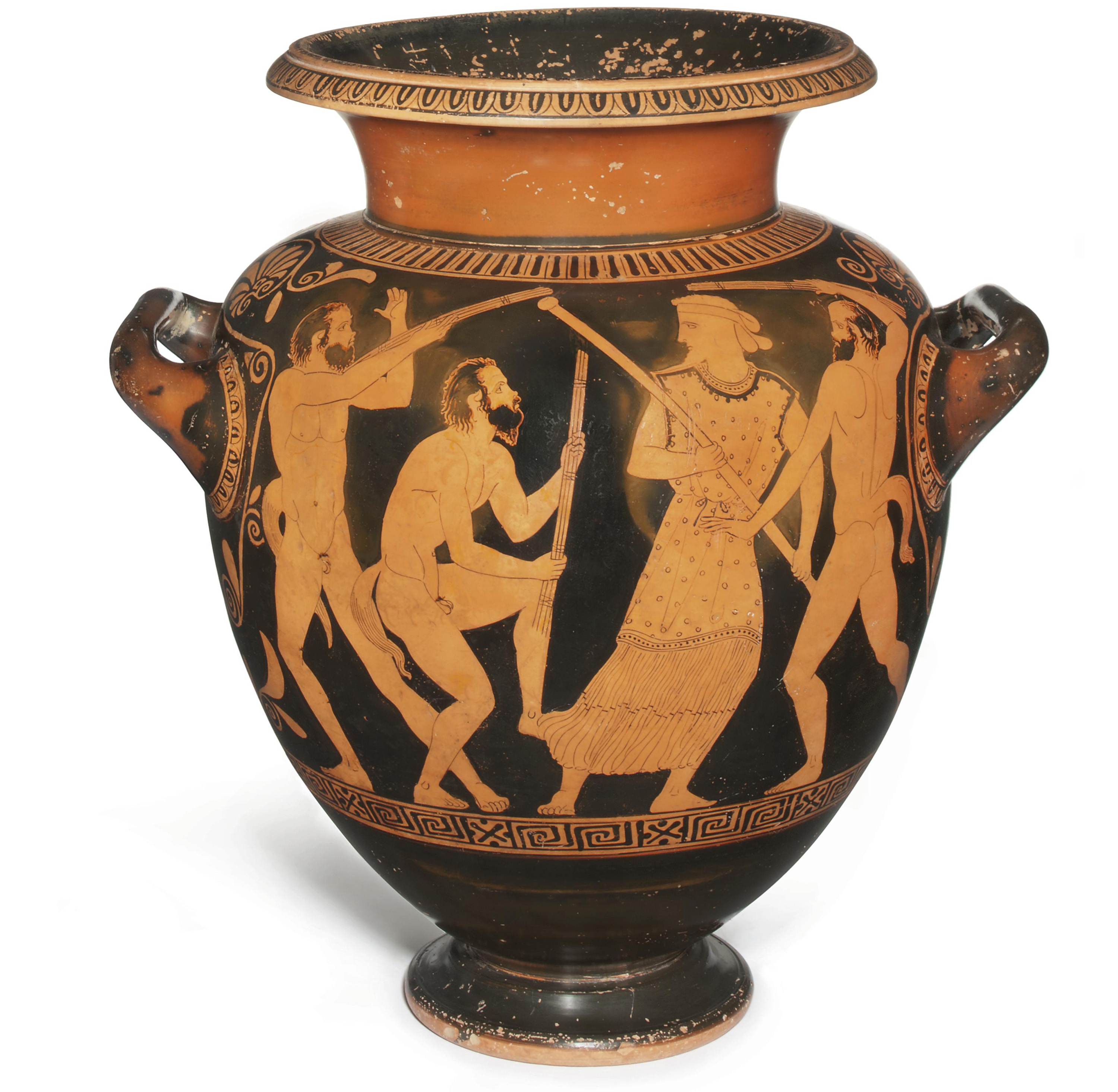 AN ATTIC RED-FIGURED STAMNOS , ATTRIBUTED TO THE PELEUS PAINTER, CIRCA ...