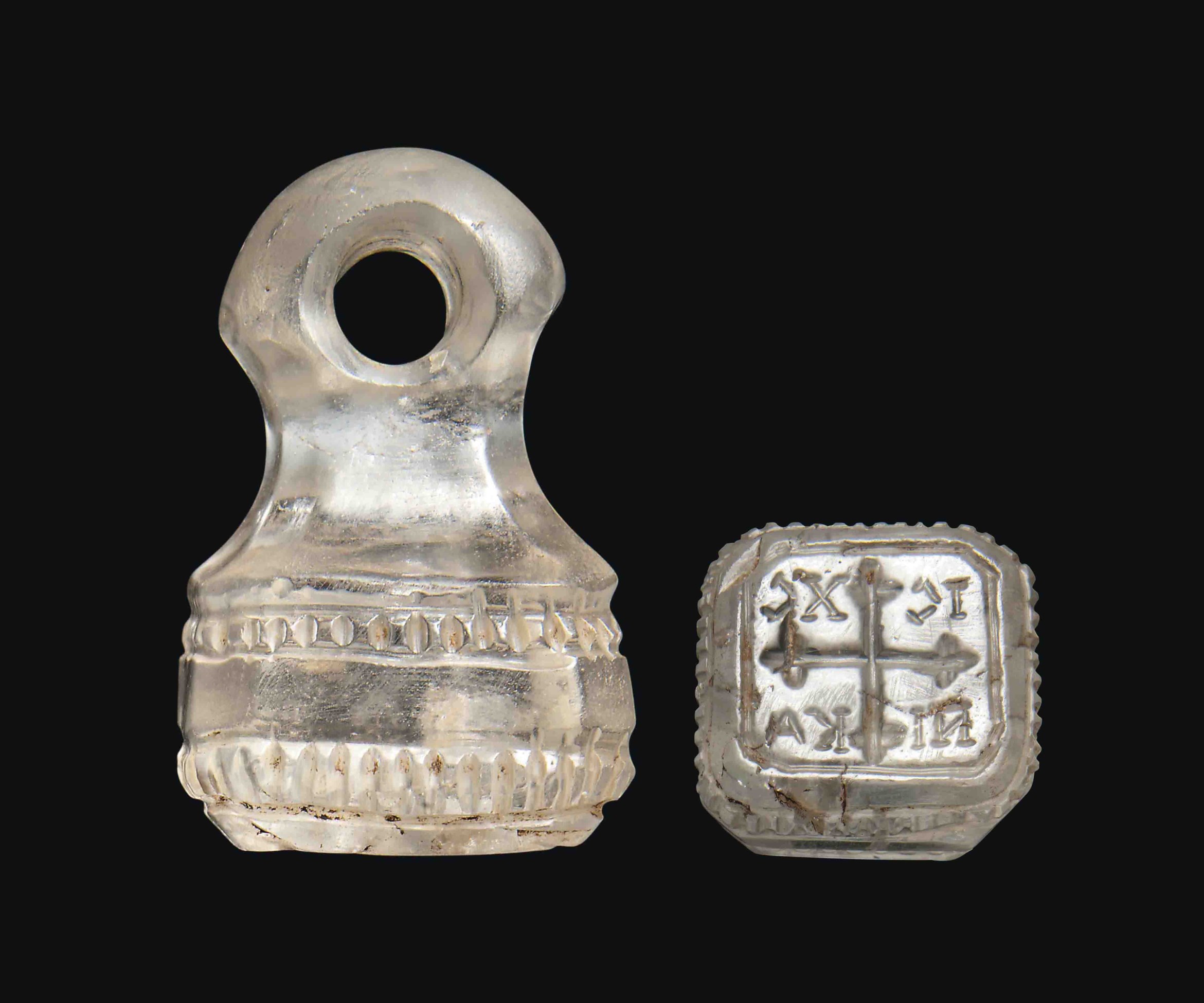 A BYZANTINE ROCK CRYSTAL STAMP SEAL , CIRCA 12TH-13TH CENTURY A.D ...