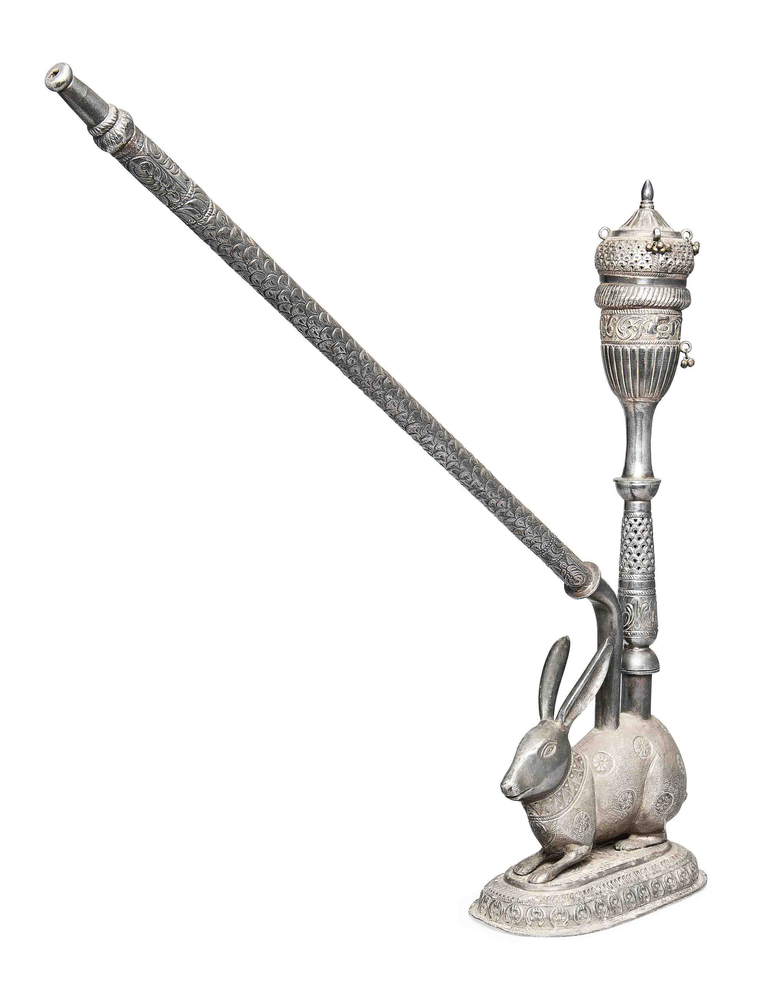 AN UNUSUAL SILVER HUQQA