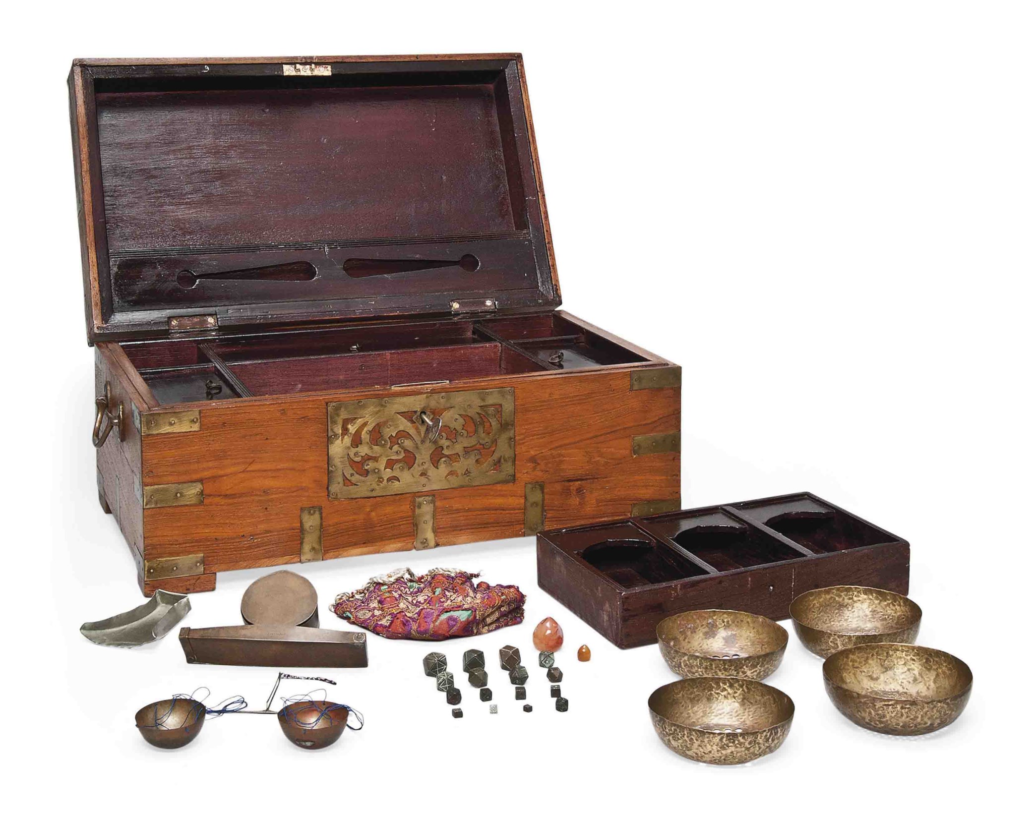 A PEARL MERCHANT'S CHEST , GULF REGION OR GUJARAT, EARLY 20TH CENTURY ...