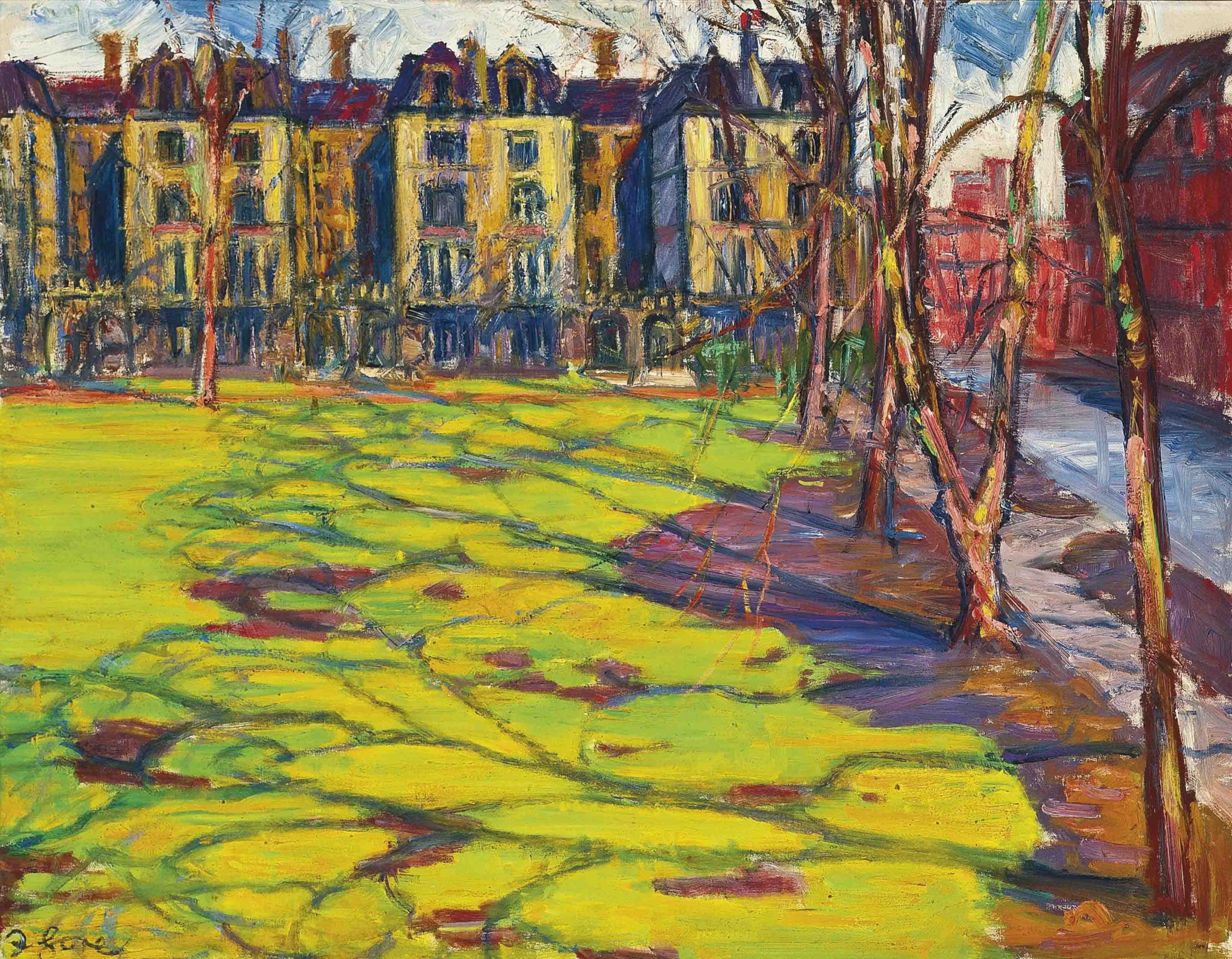 Frederick Gore, R.A. (1913-2009) , March, Elm Park Gardens | Christie's