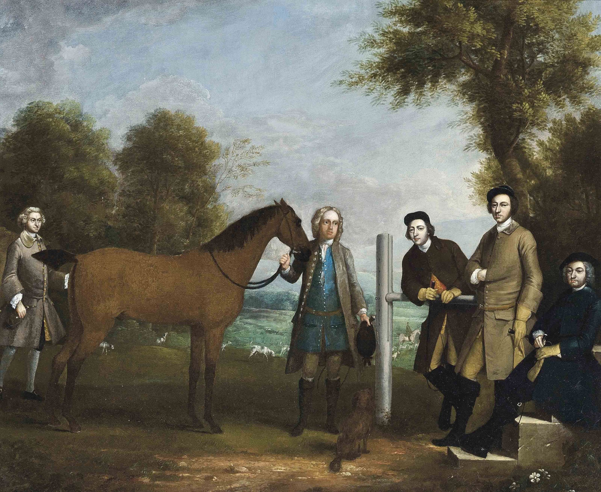 Arthur Devis (1711-1787) , Group portrait, including Edward Chester ...