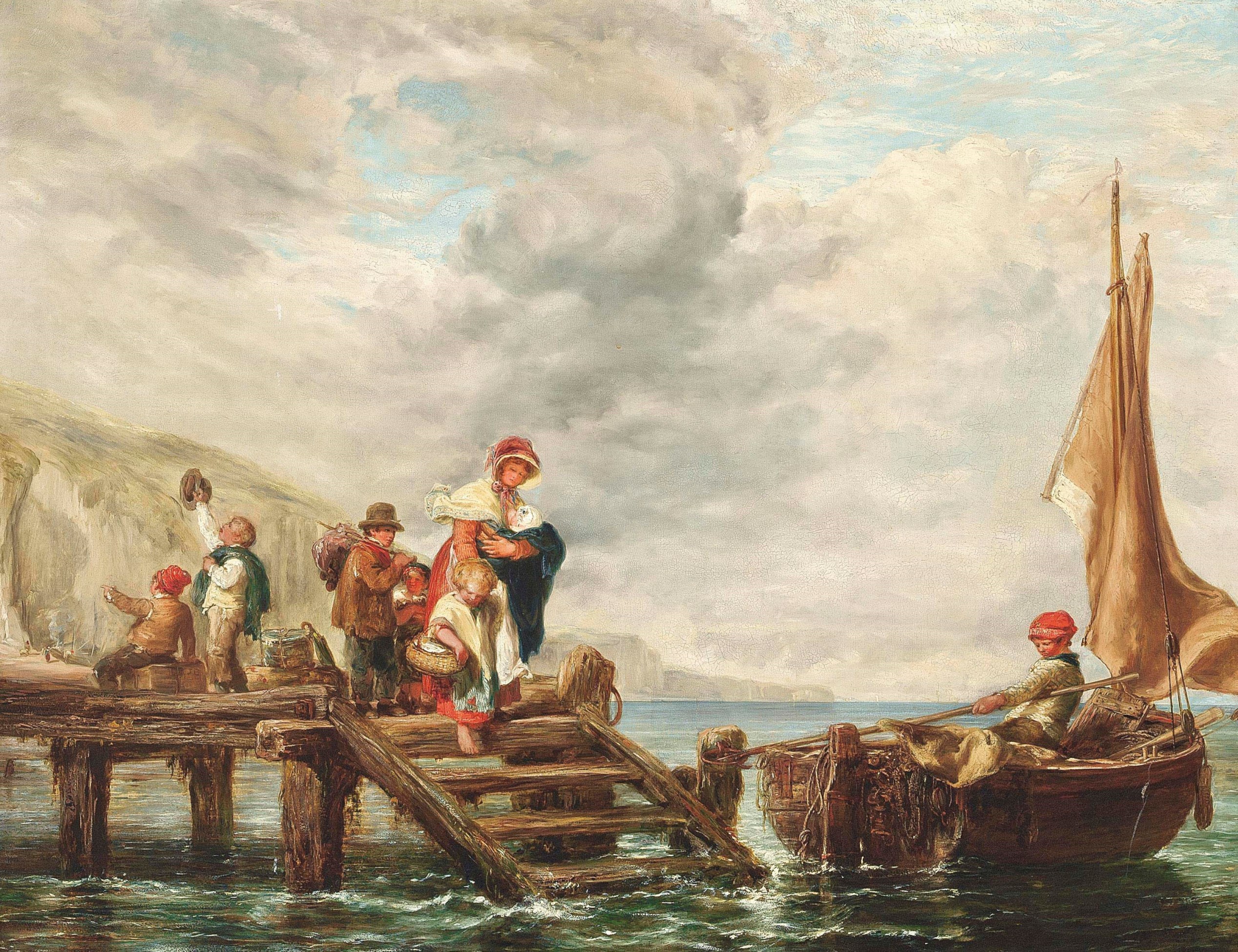 William Collins, R.A. (1788-1847) , The embarkation | Christie's
