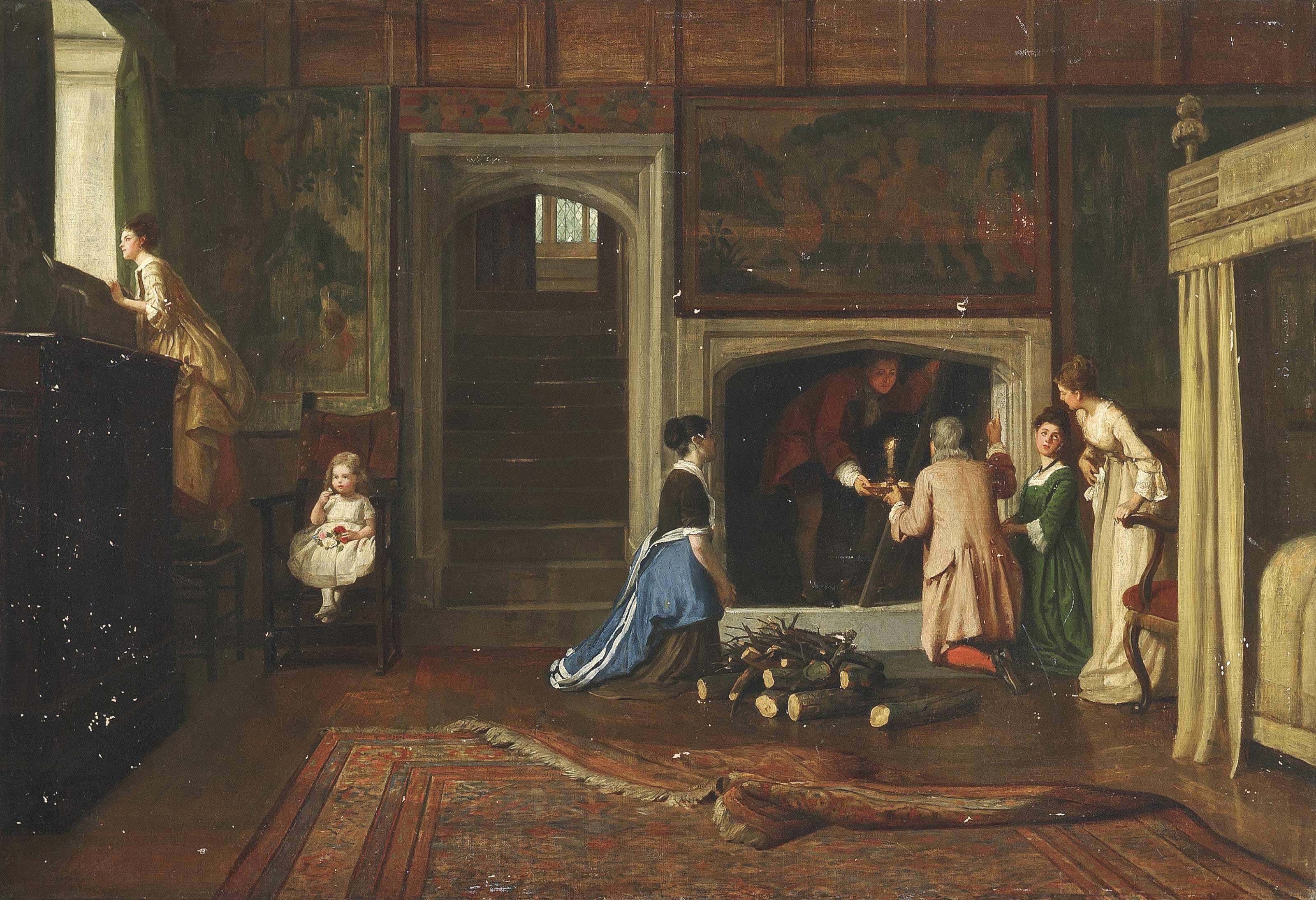 Sir John Gilbert, R.A., P.R.W.S. (1817-1897) , The arrest of Lord ...