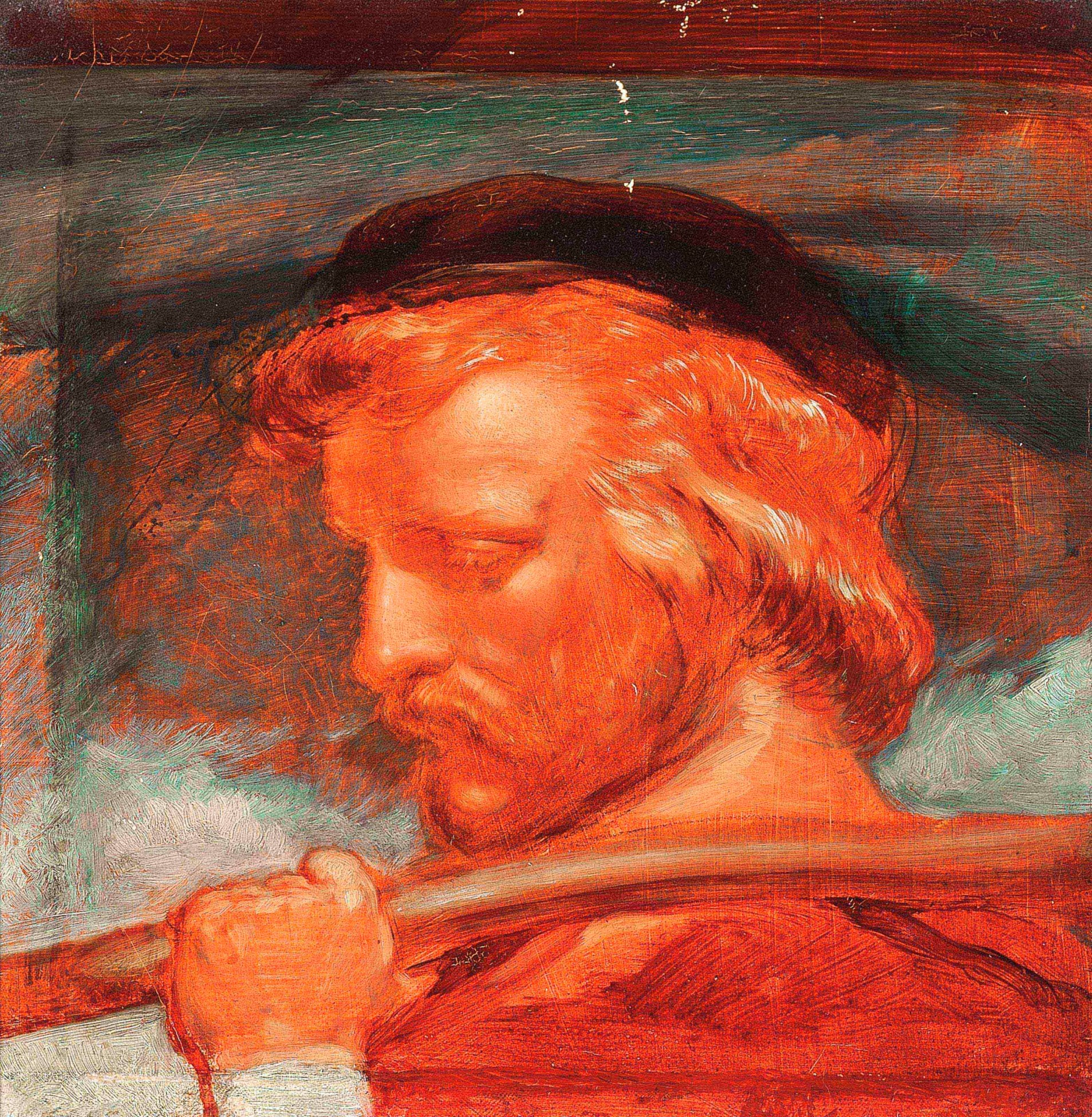 George Richmond, R.A. (1809-1896) , Head study for The Funeral of the ...