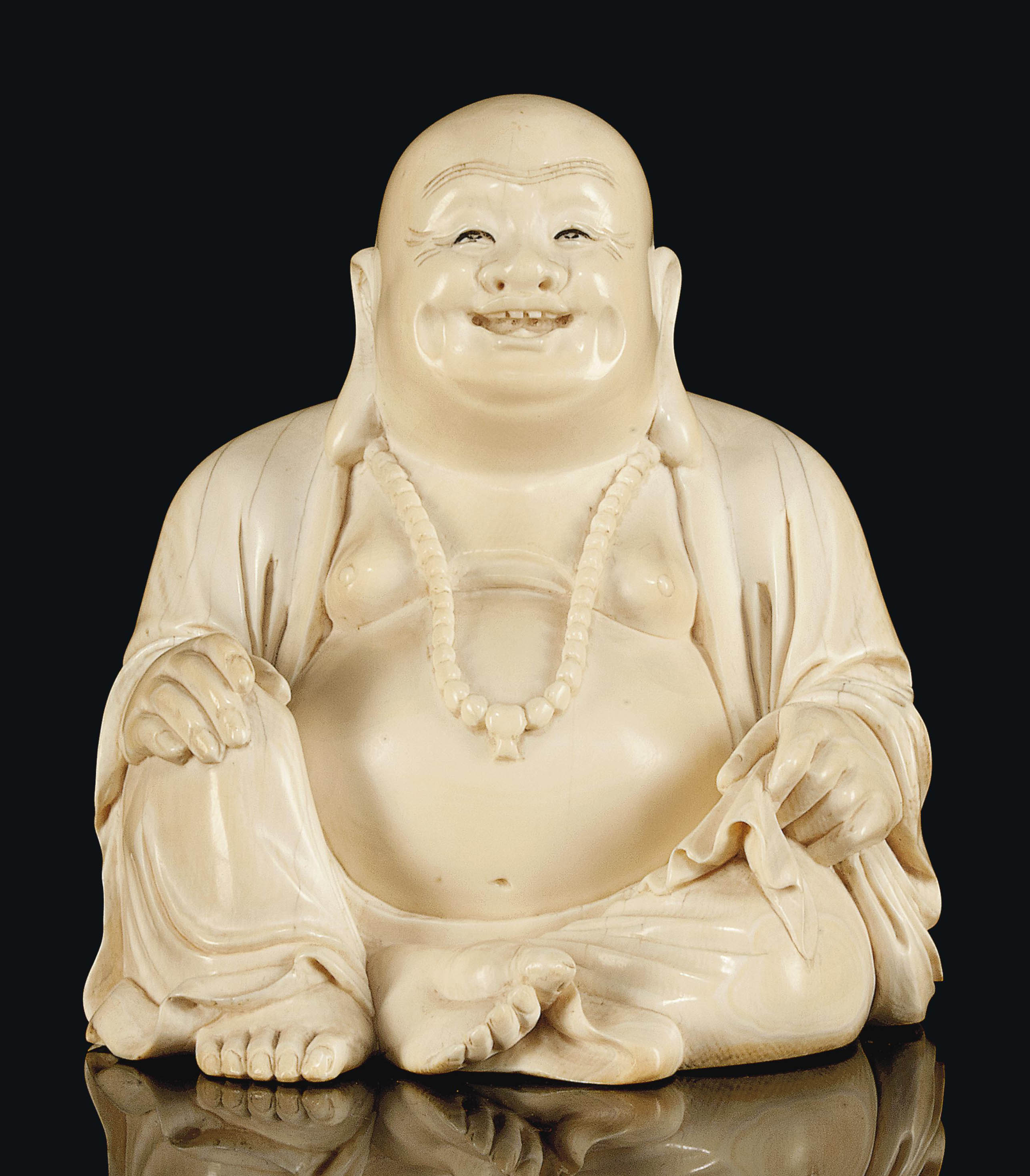 AN IVORY MODEL OF BUDAI , 19TH/20TH CENTURY | Christie's