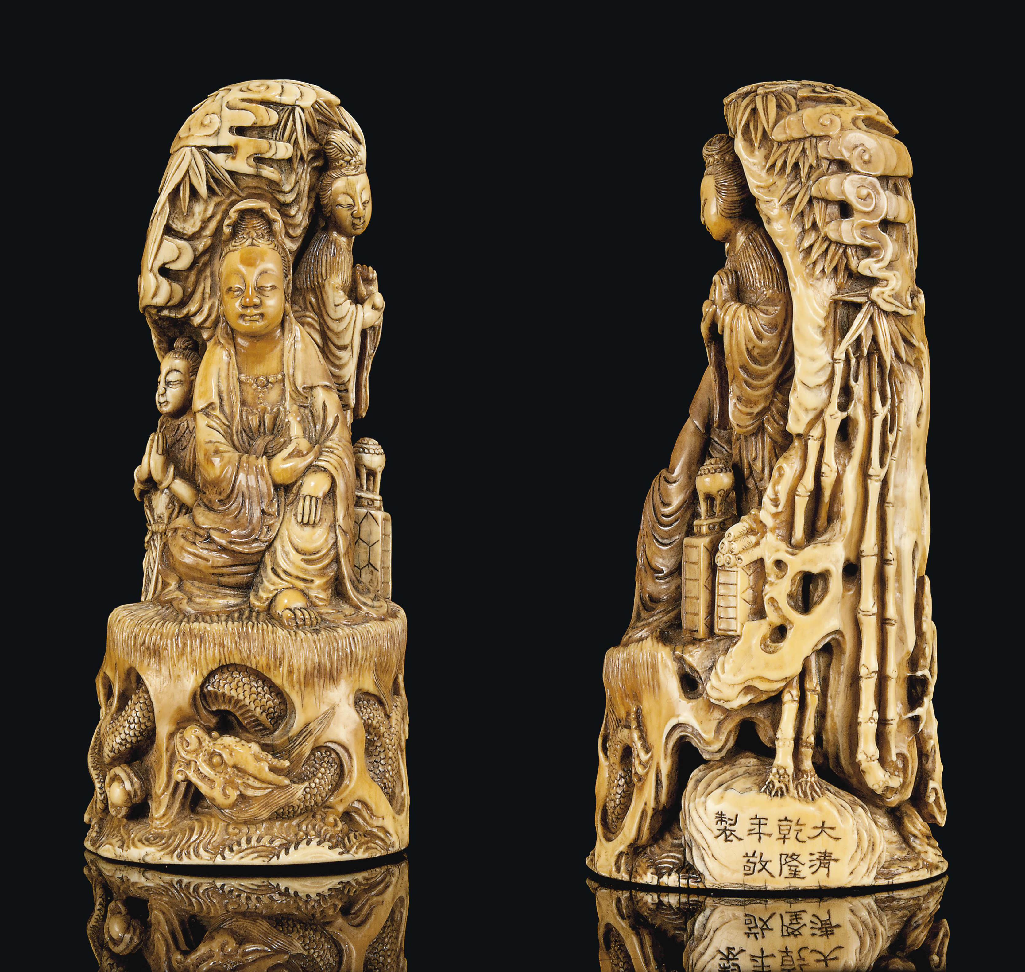 A CARVED IVORY BRUSH POT , 18TH/19TH CENTURY | Christie's