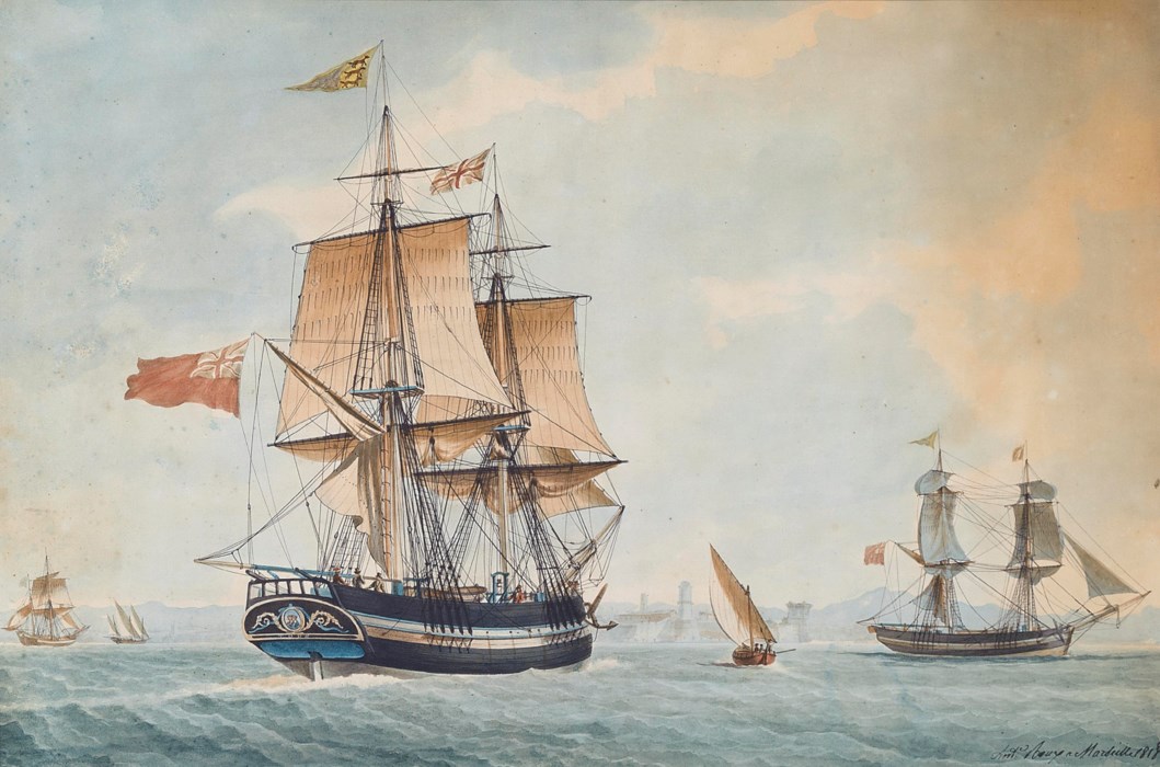 Ange-Joseph-Antoine Roux (Marseilles 1765-1835) , The snow Tods of ...