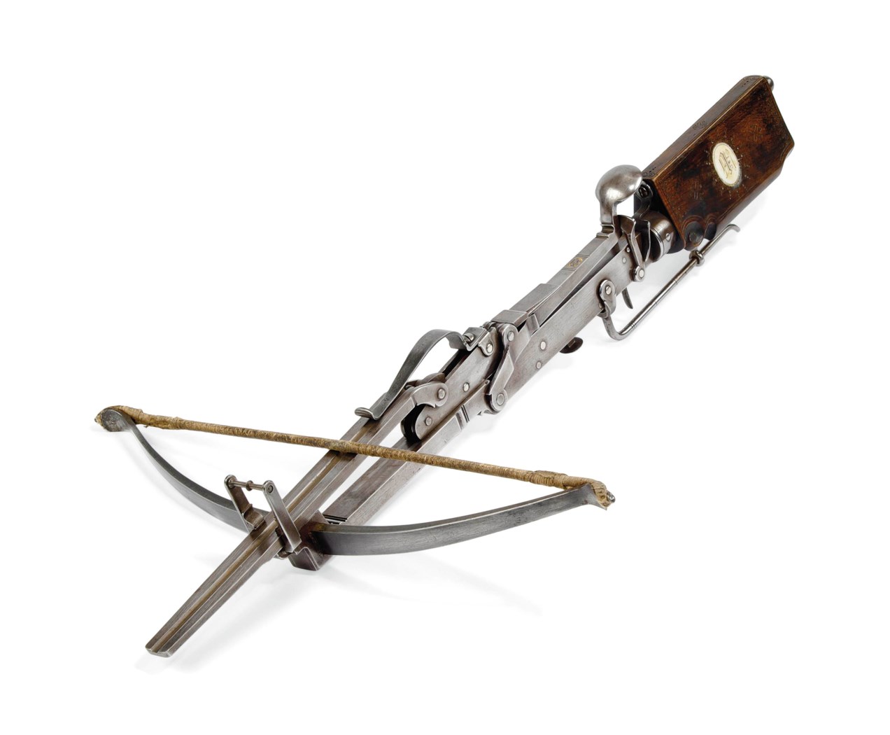 AN UNUSUAL GERMAN ALL-STEEL CROSSBOW OF SCHNEPPER FORM , EARLY 17TH ...