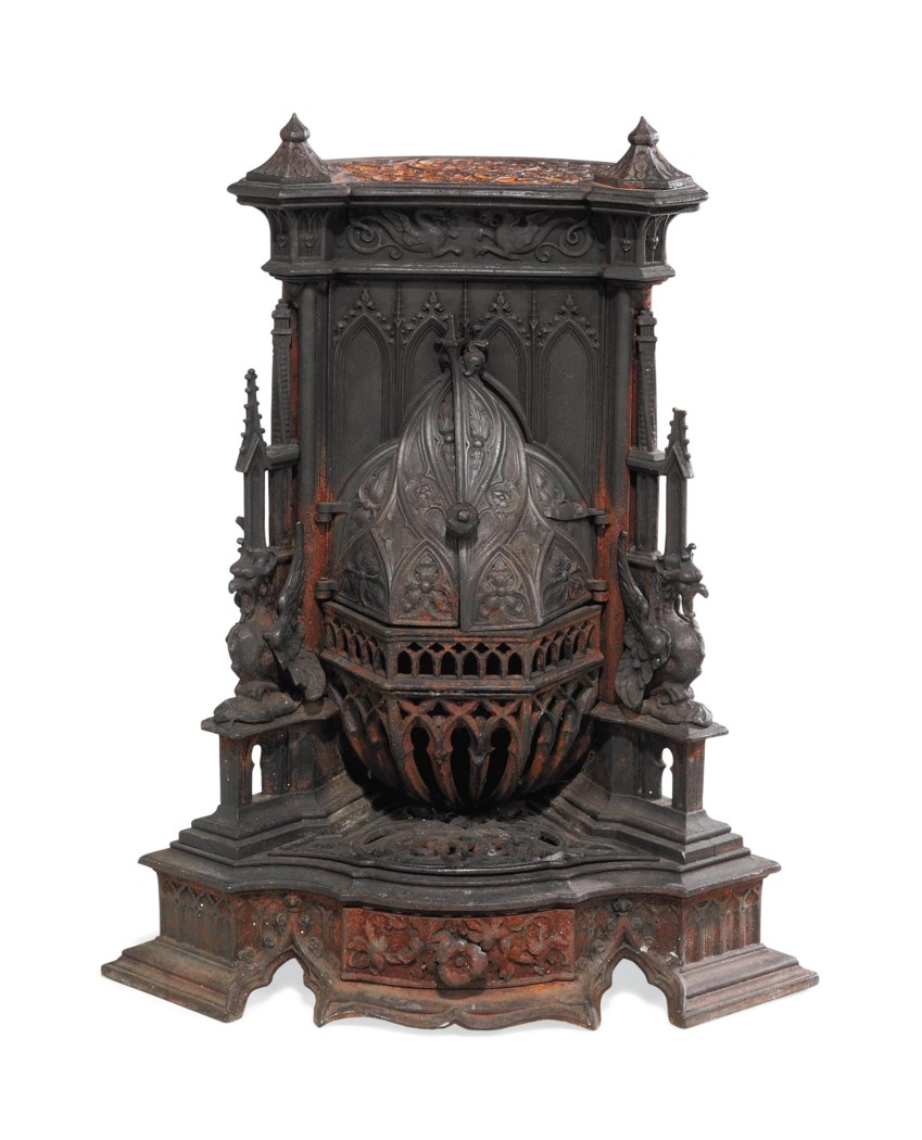 A VICTORIAN CAST-IRON STOVE , OF GOTHIC STYLE, LATE 19TH CENTURY ...