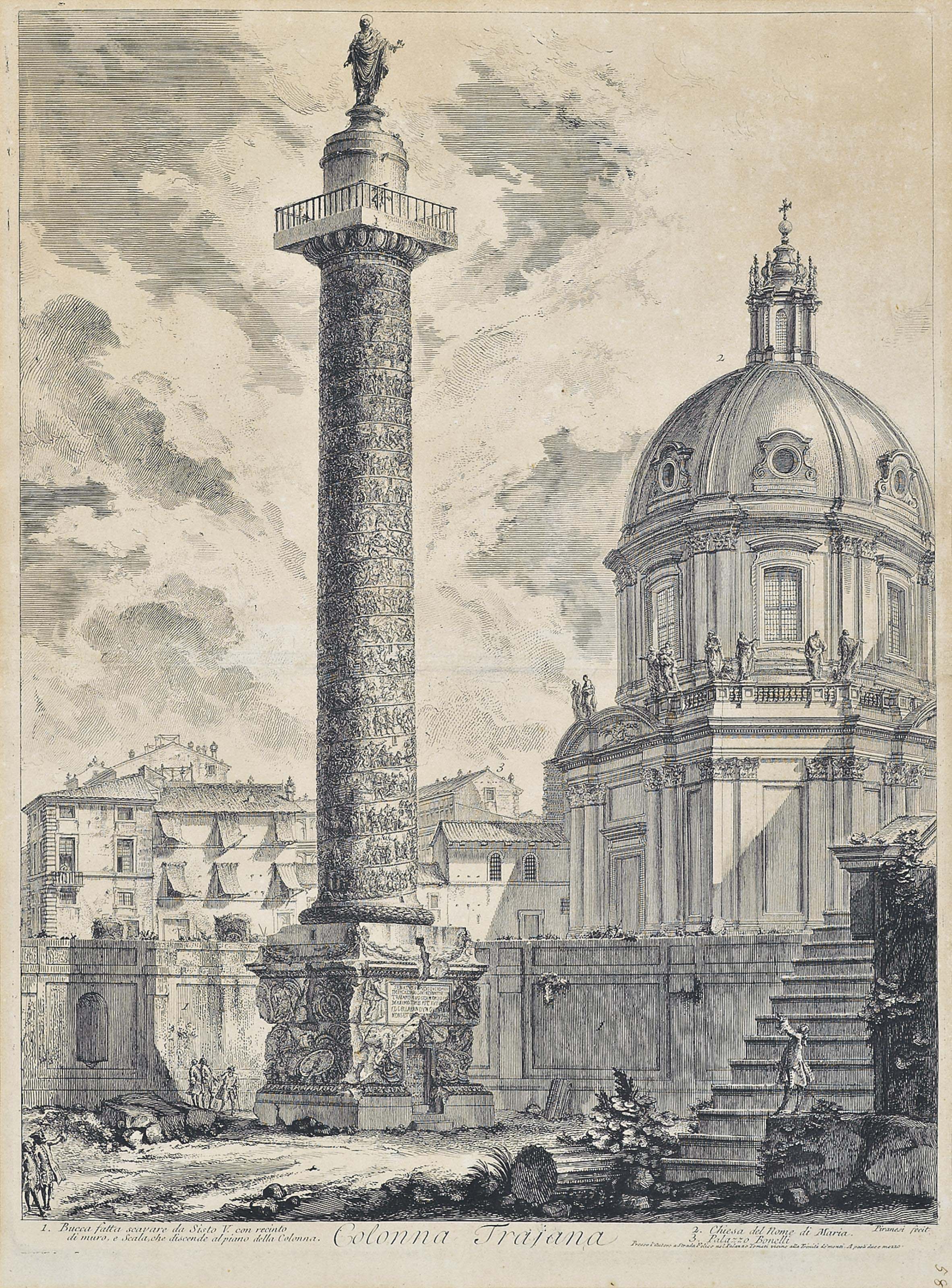 Giovanni Battista Piranesi (1720-1778) , Trajan's Column (H. 51) from ...