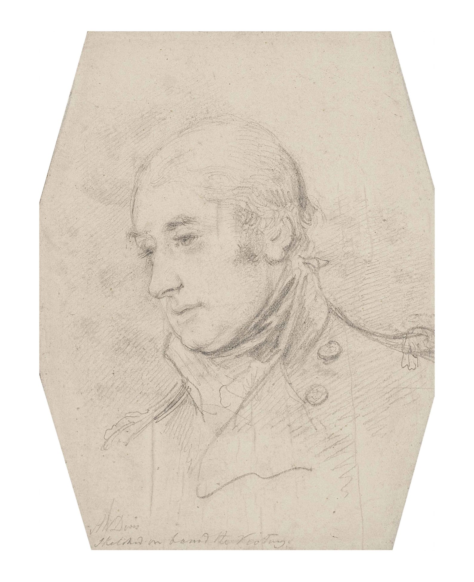 Arthur William Devis (London 1729-1817) , Portrait study of Captain Sir ...