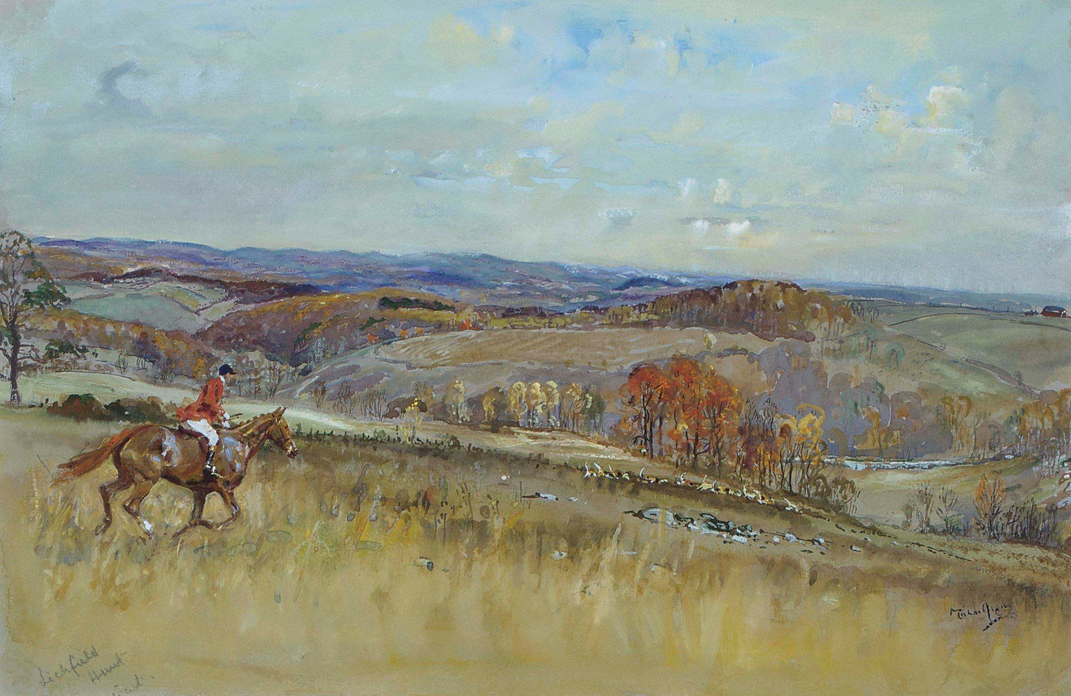Michael Lyne (1912-1989) , The Lychfield hunt | Christie's