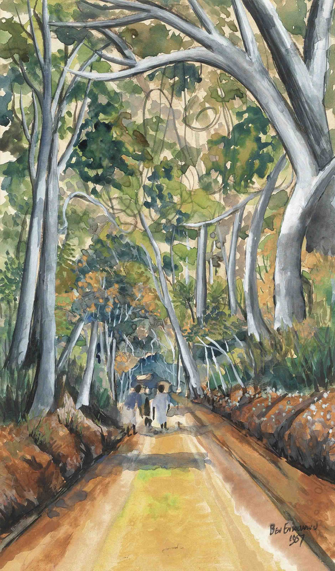 Ben Enwonwu (1921-1994) , Country Road | Christie's