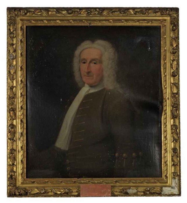 Follower of Arthur Pond , Portrait of a gentleman, half-length, in a ...