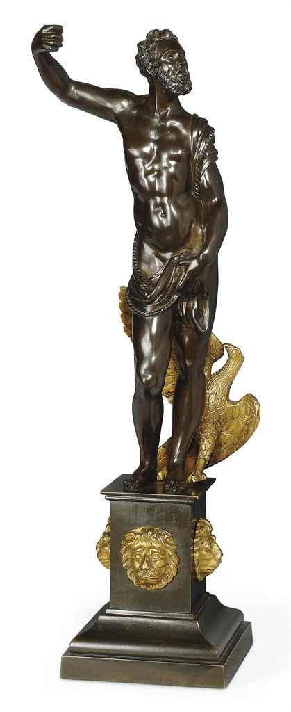 AN ITALIAN BRONZE MODEL OF JUPITER
