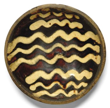 AN ENGLISH SLIPWARE SMALL CIRCULAR DISH , 18TH CENTURY | Christie's
