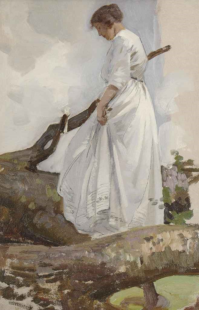 Harry Watson (1871-1936) , The white dress | Christie's