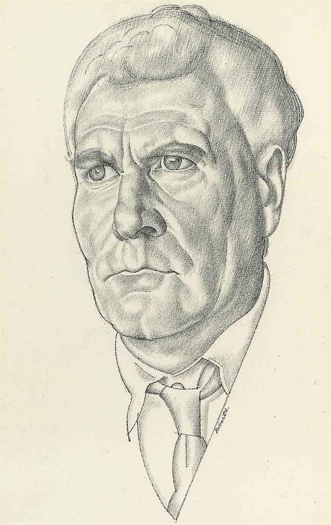 William Roberts, R.A. (1895-1980) , Head of Theodore Francis Powys ...