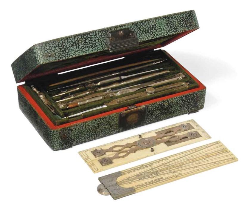 A set of English drawing instruments , HEATH & WING, MID-18TH CENTURY ...