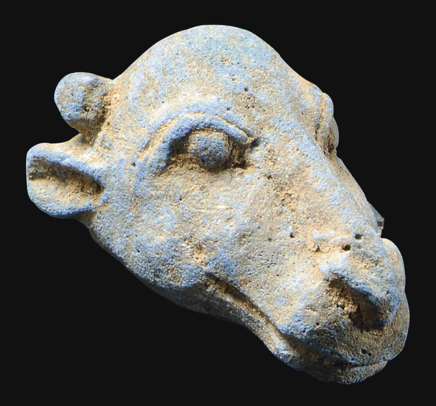 AN 'EGYPTIAN BLUE' RAM'S HEAD , NEW KINGDOM, LATE DYNASTY XVIII, REIGN ...