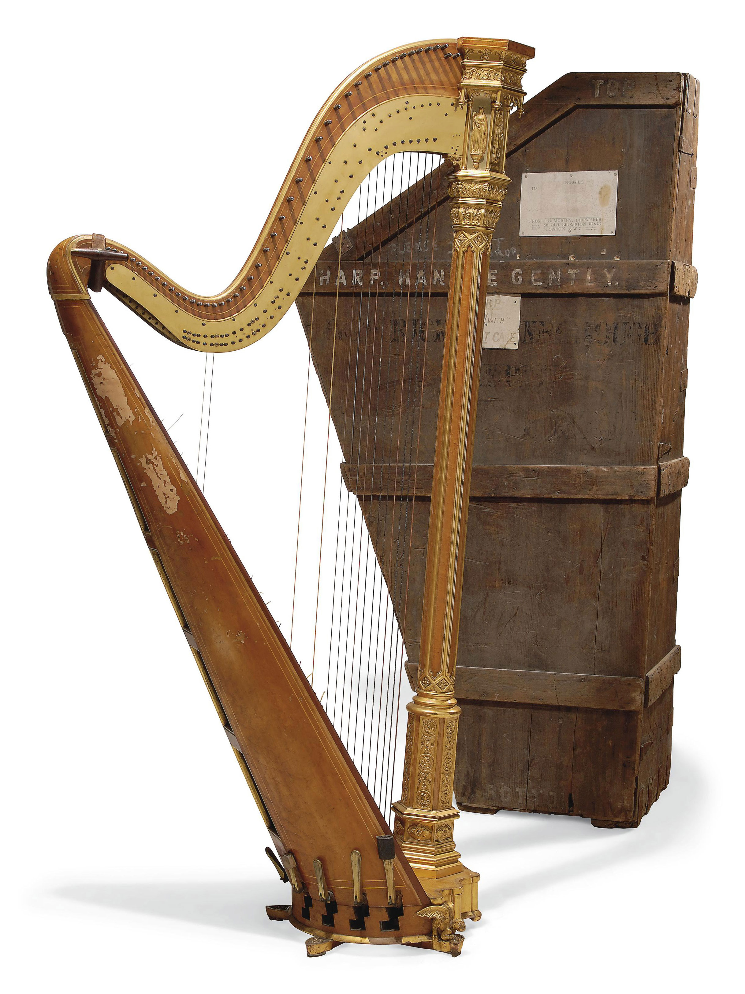 A GILT AND MAPLE-WOOD HARP BY SEBASTIAN AND PIERRE ERARD , CIRCA 1830'S ...