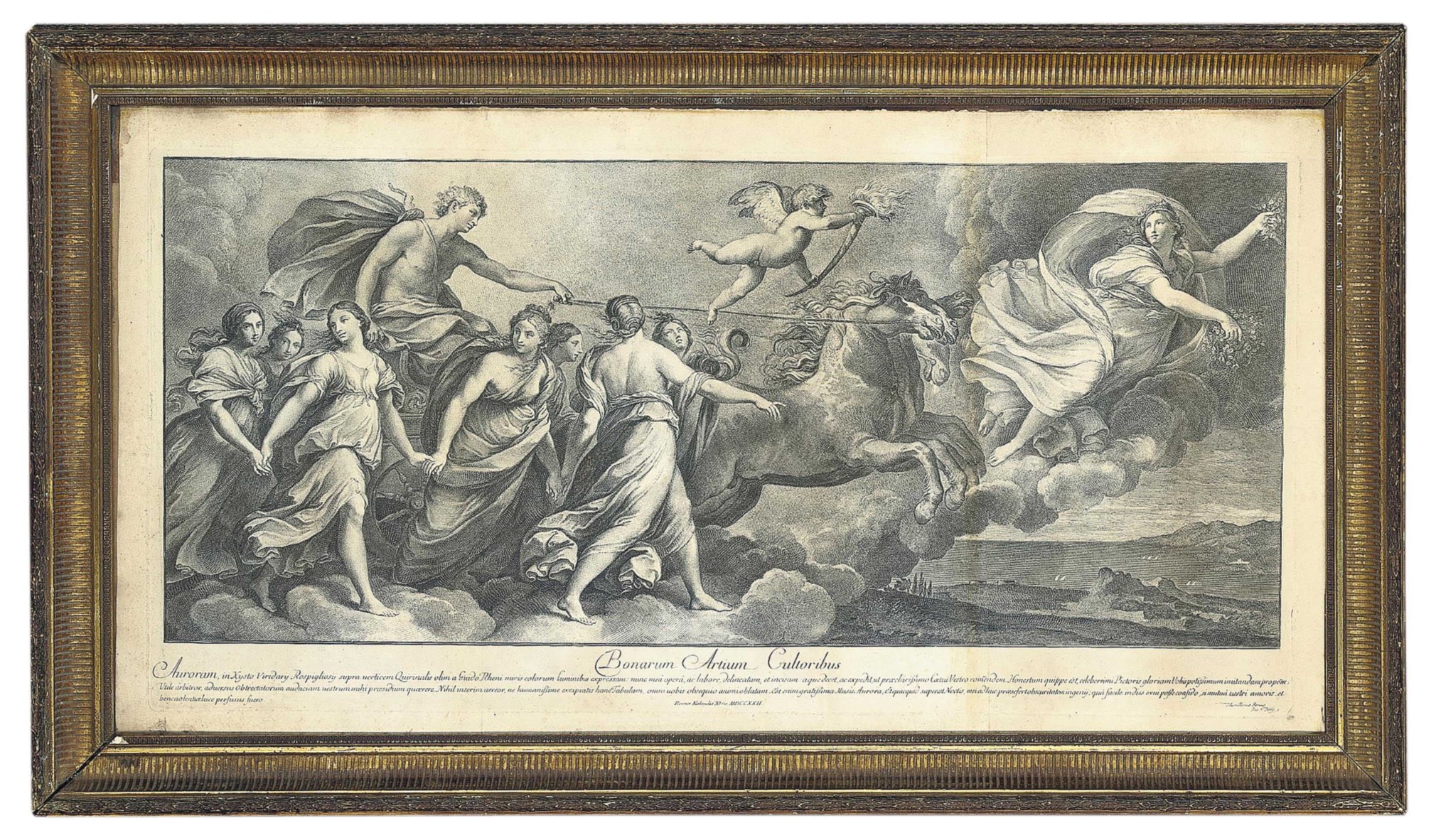 Jacob Frey (1681-1752), After Guido Reni , The chariot of Aurora; and ...