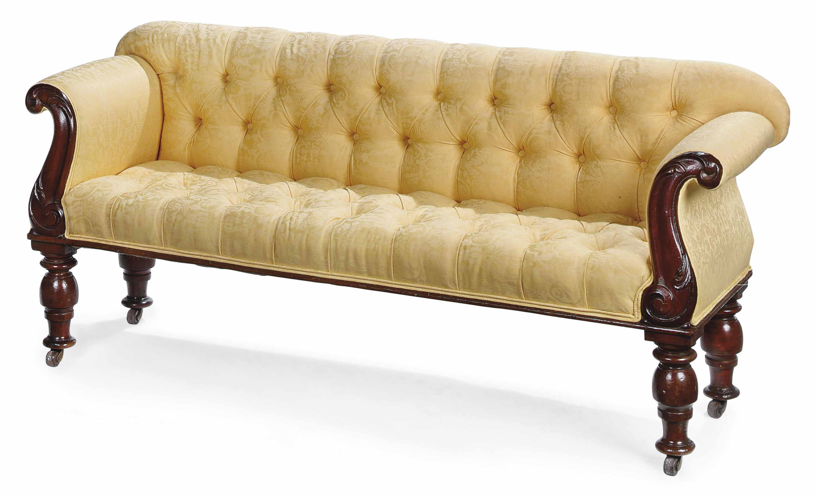 AN EARLY VICTORIAN CARVED MAHOGANY CHILD'S SOFA , MID-19TH CENTURY ...