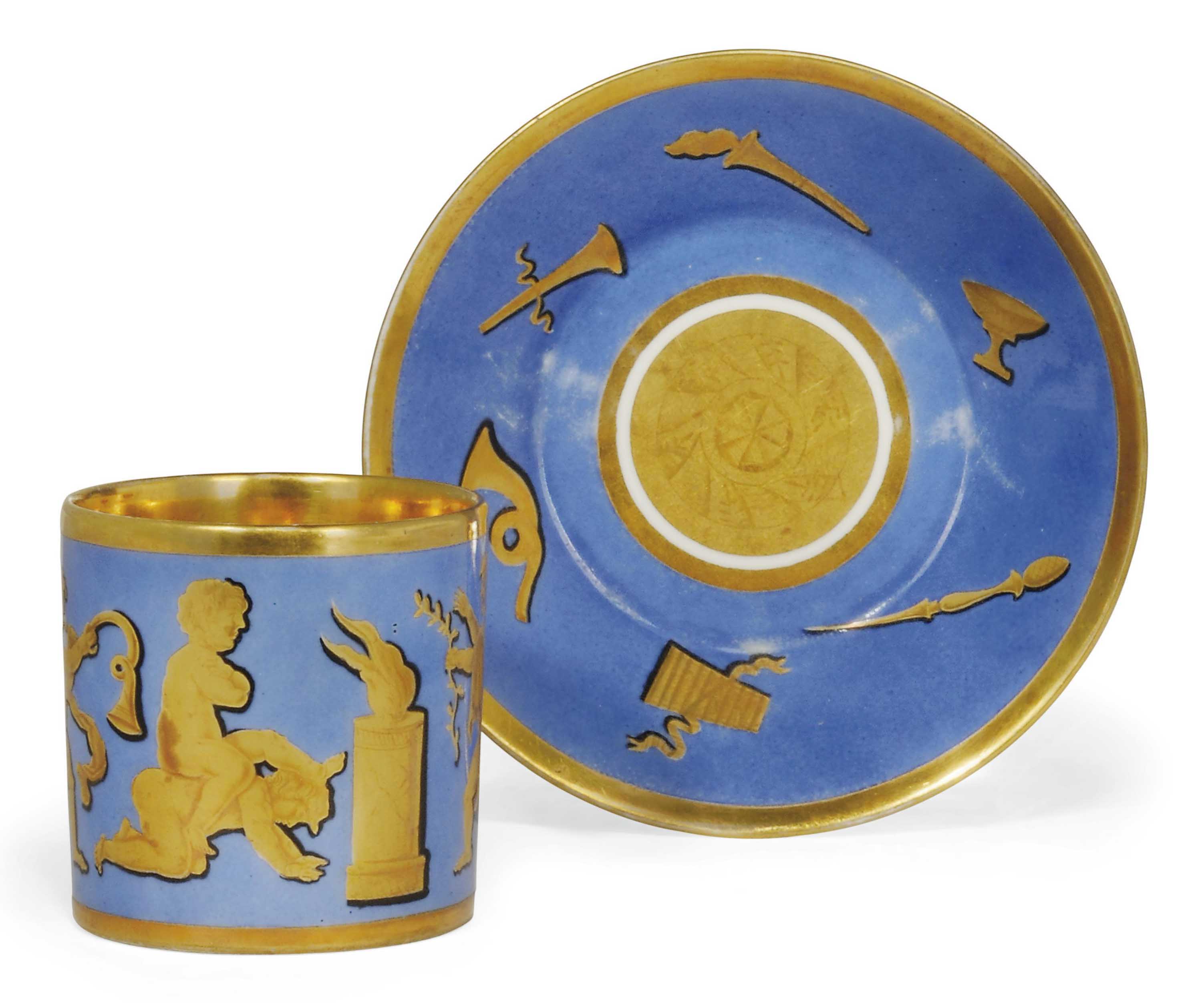 SIX SOVIET PORCELAIN VESSELS , LOMONOSOV AND KIEV, MID-LATE 20TH ...