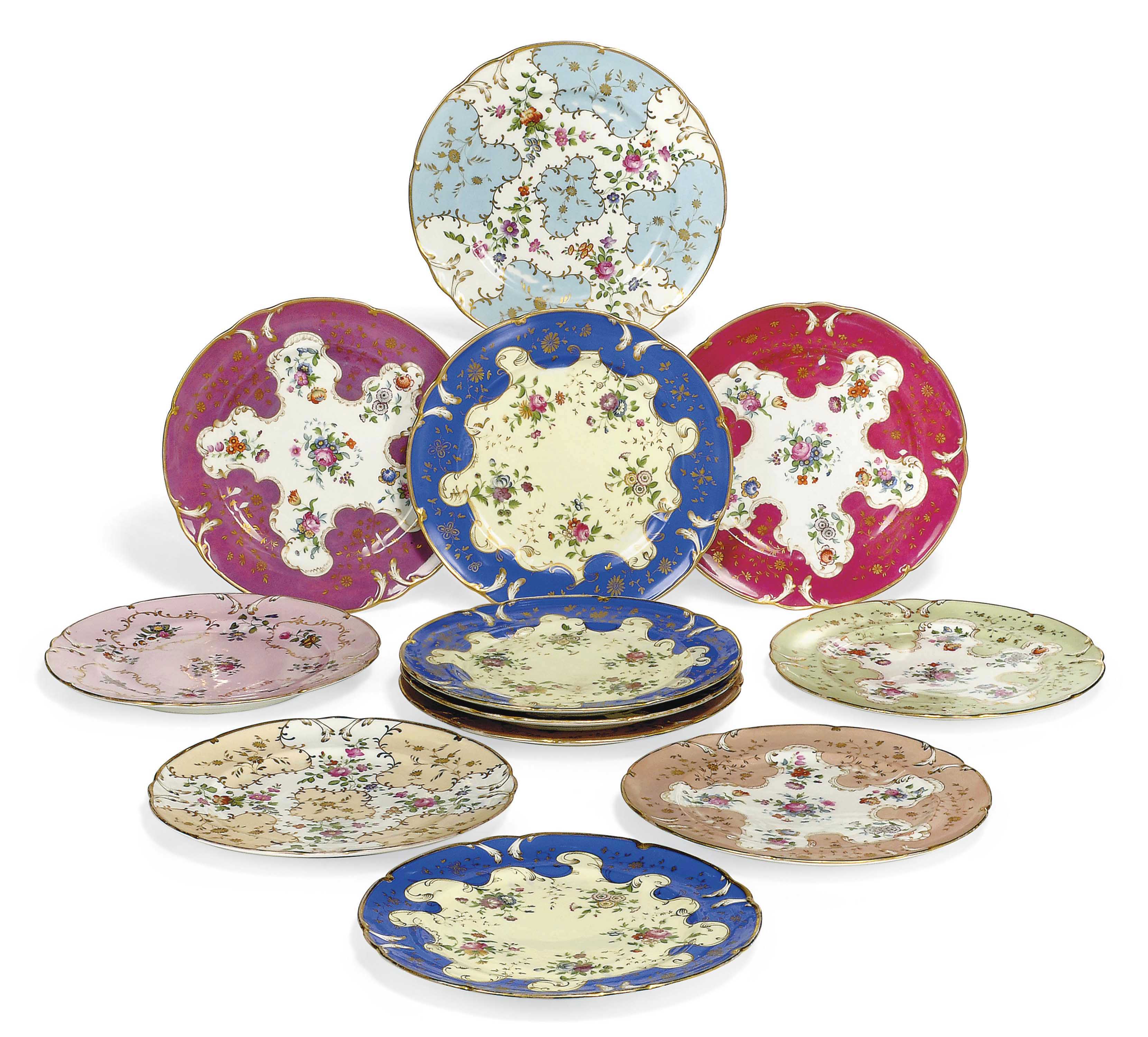SIX SOVIET PORCELAIN VESSELS , LOMONOSOV AND KIEV, MID-LATE 20TH ...