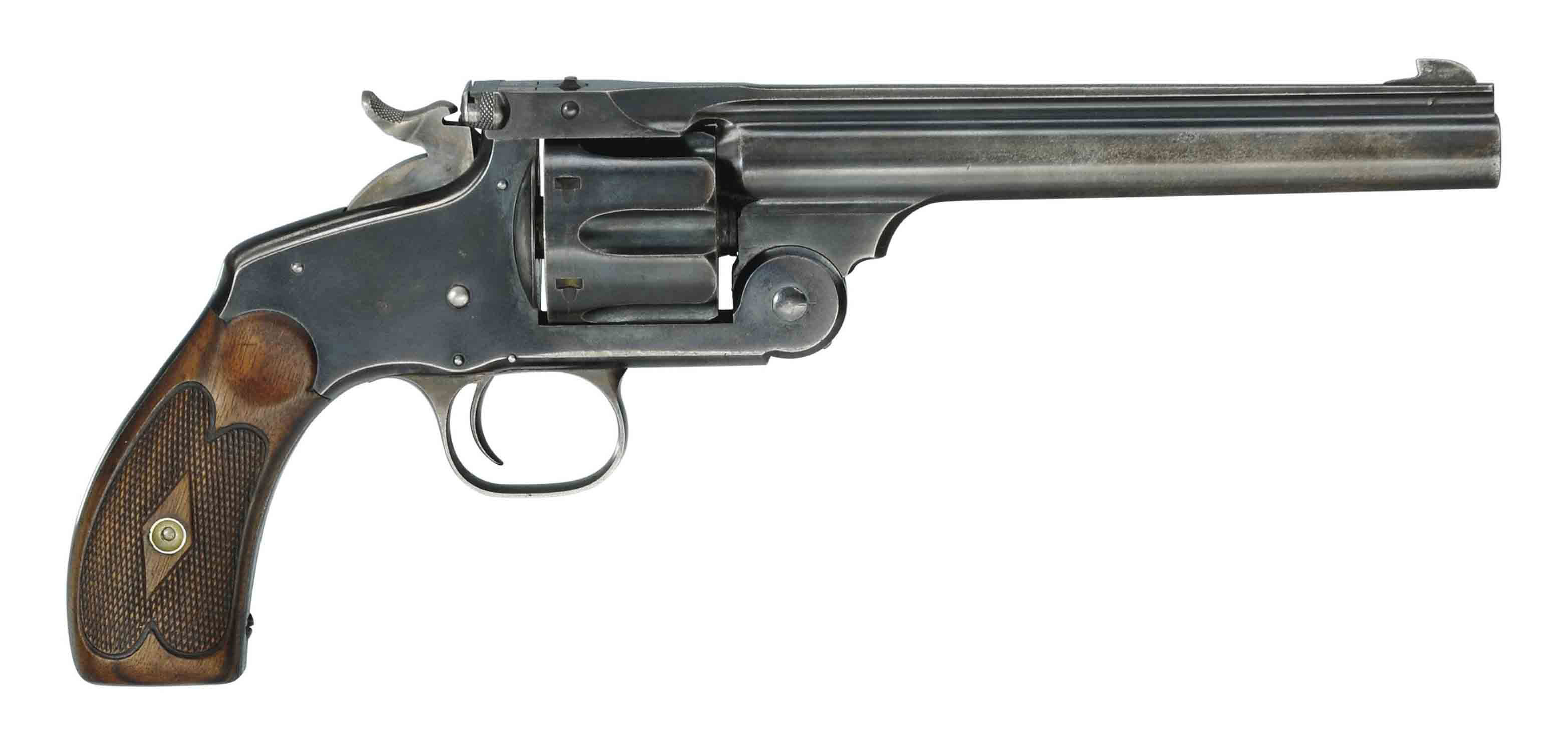 A .44 (S&W RUSSIAN) NEW MODEL NO.3 SIX-SHOT SINGLE-ACTION REVOLVER , BY ...