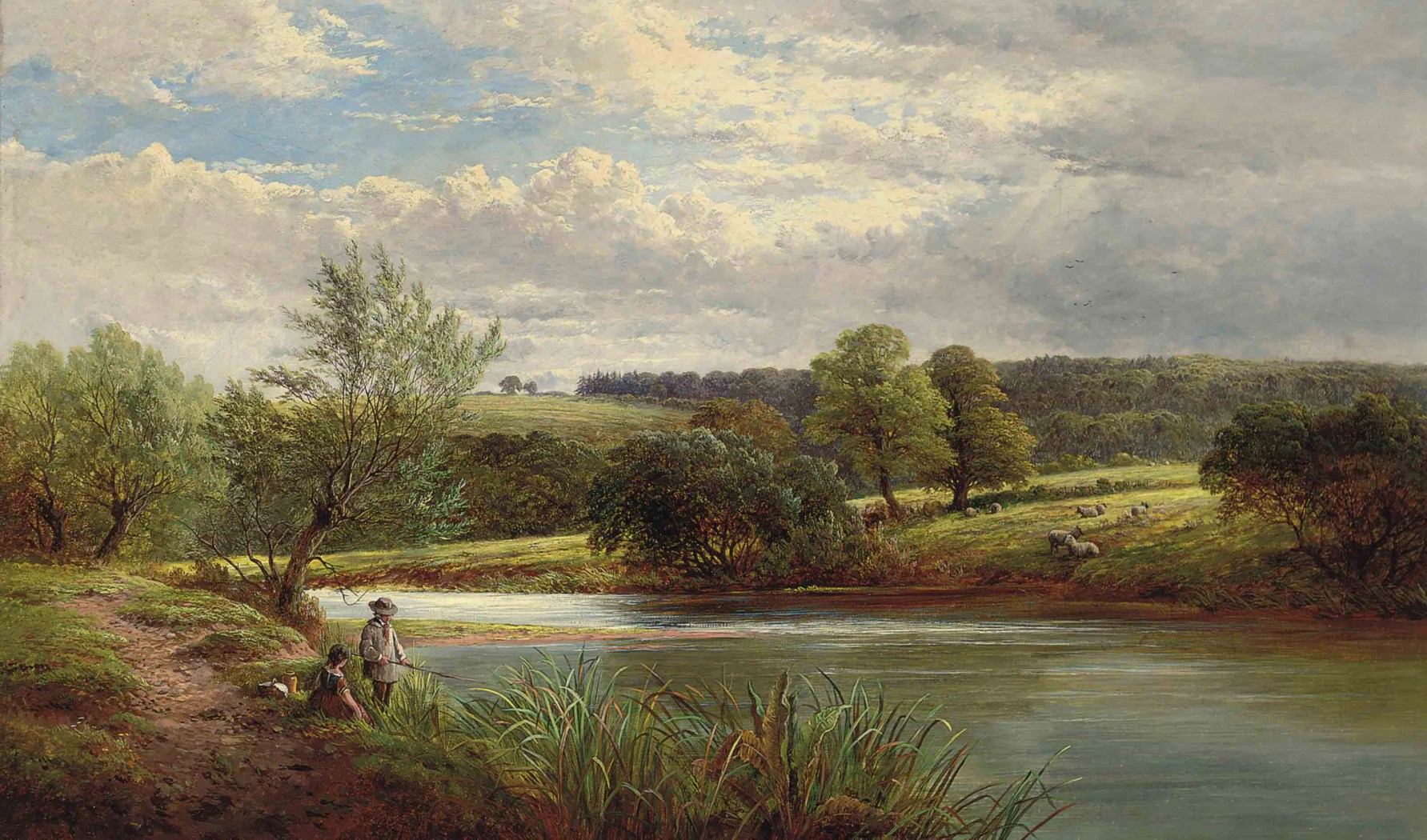 George Turner (1843-1910) , A day's fishing on the river | Christie's